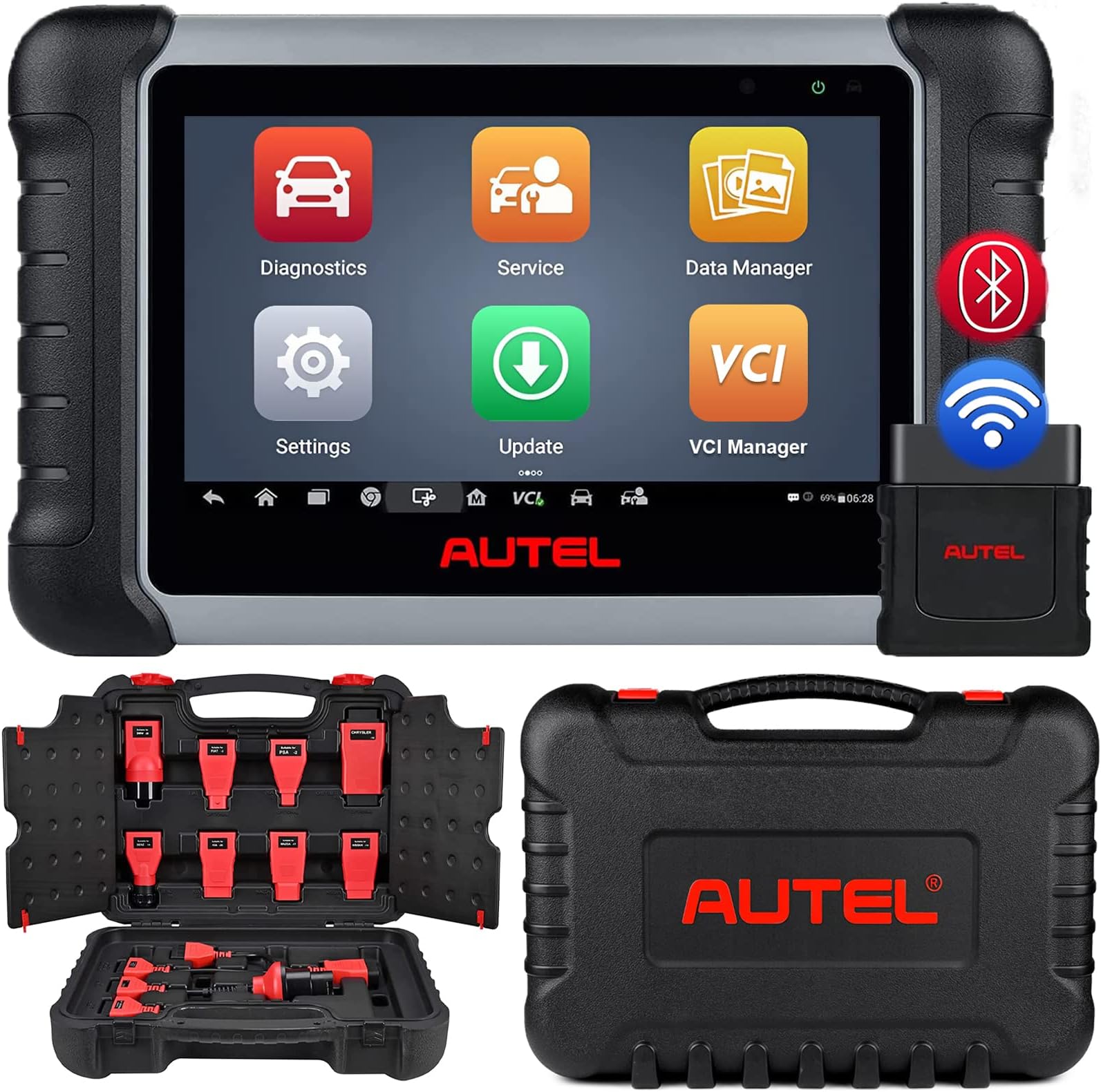 Amazon.com: Autel Scanner MaxiCOM MK808Z-BT with Non-OBDII Adapter Kit ...