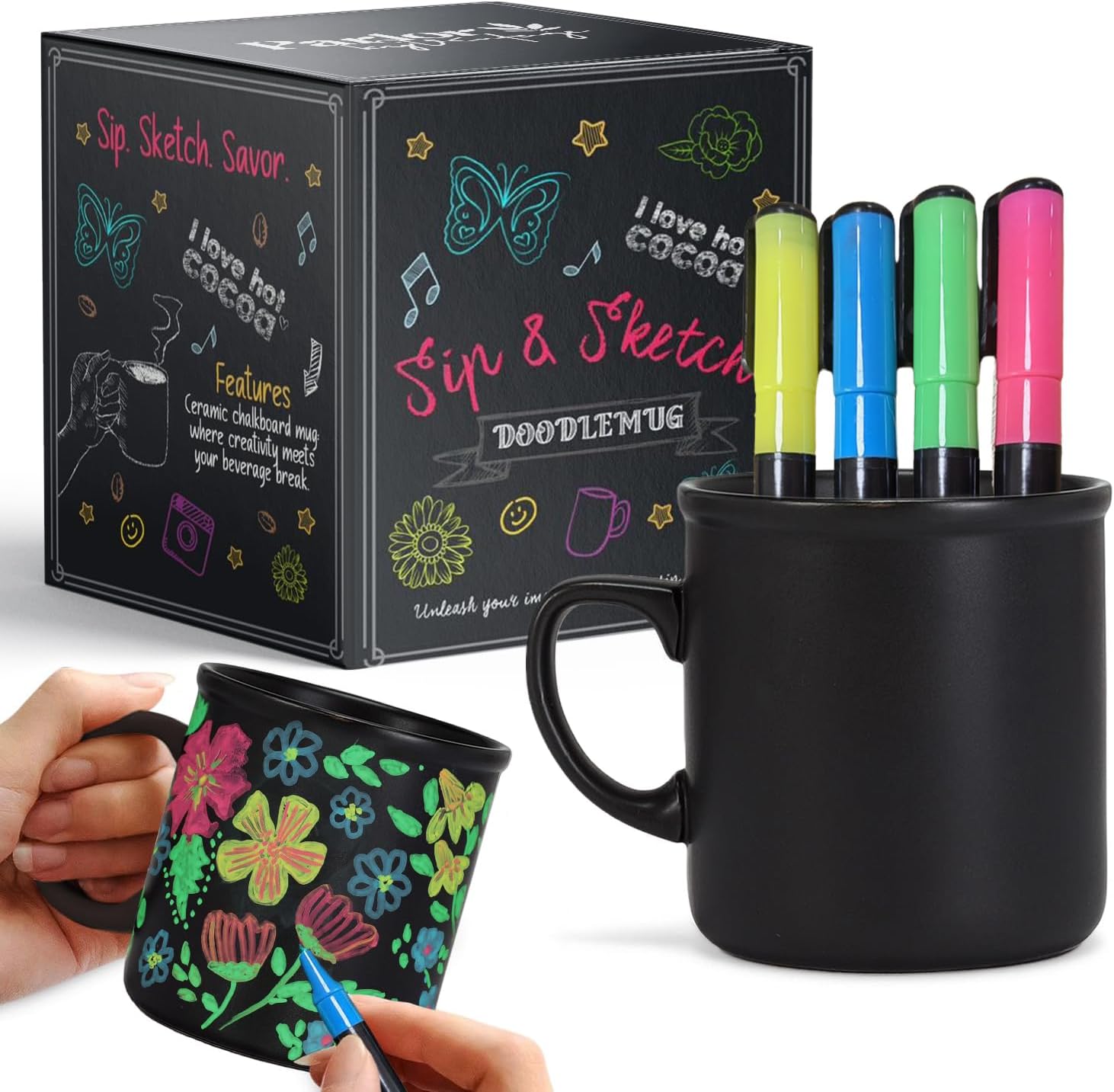 Amazon.com: Doodle Mug Decorating Kit - Design Your Own Mug with ...