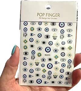 Amazon.com: Evil Eye and Hamsas Nail Decals, Stickers, Decorations for ...