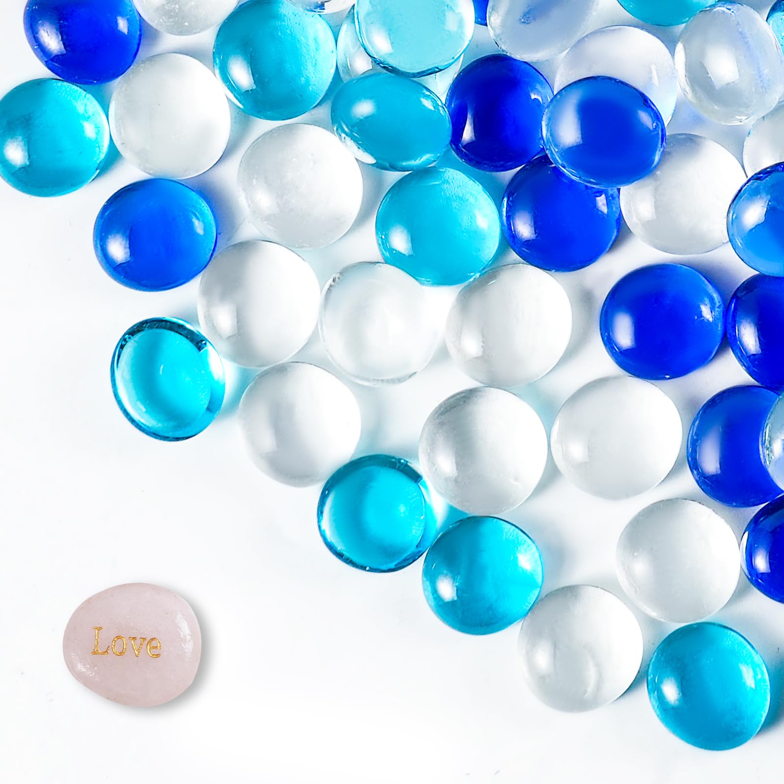 Amazon.com: SIDONG 5 LB Flat Glass Beads for Vases 1/2 inches Glass ...