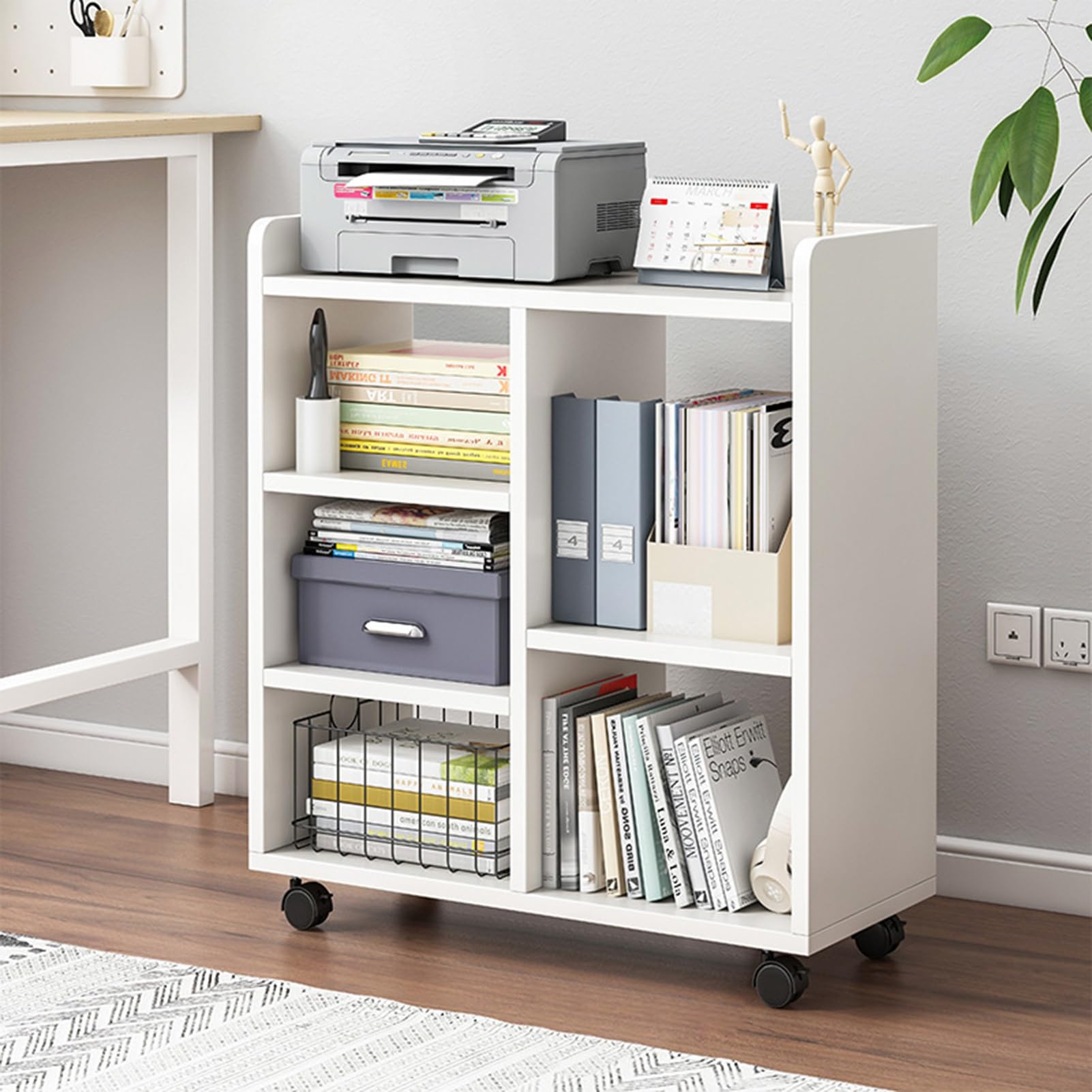 Saterkali 3-Drawer File Cabinet,Mobile Wood Lateral Filing Cabinet with ...