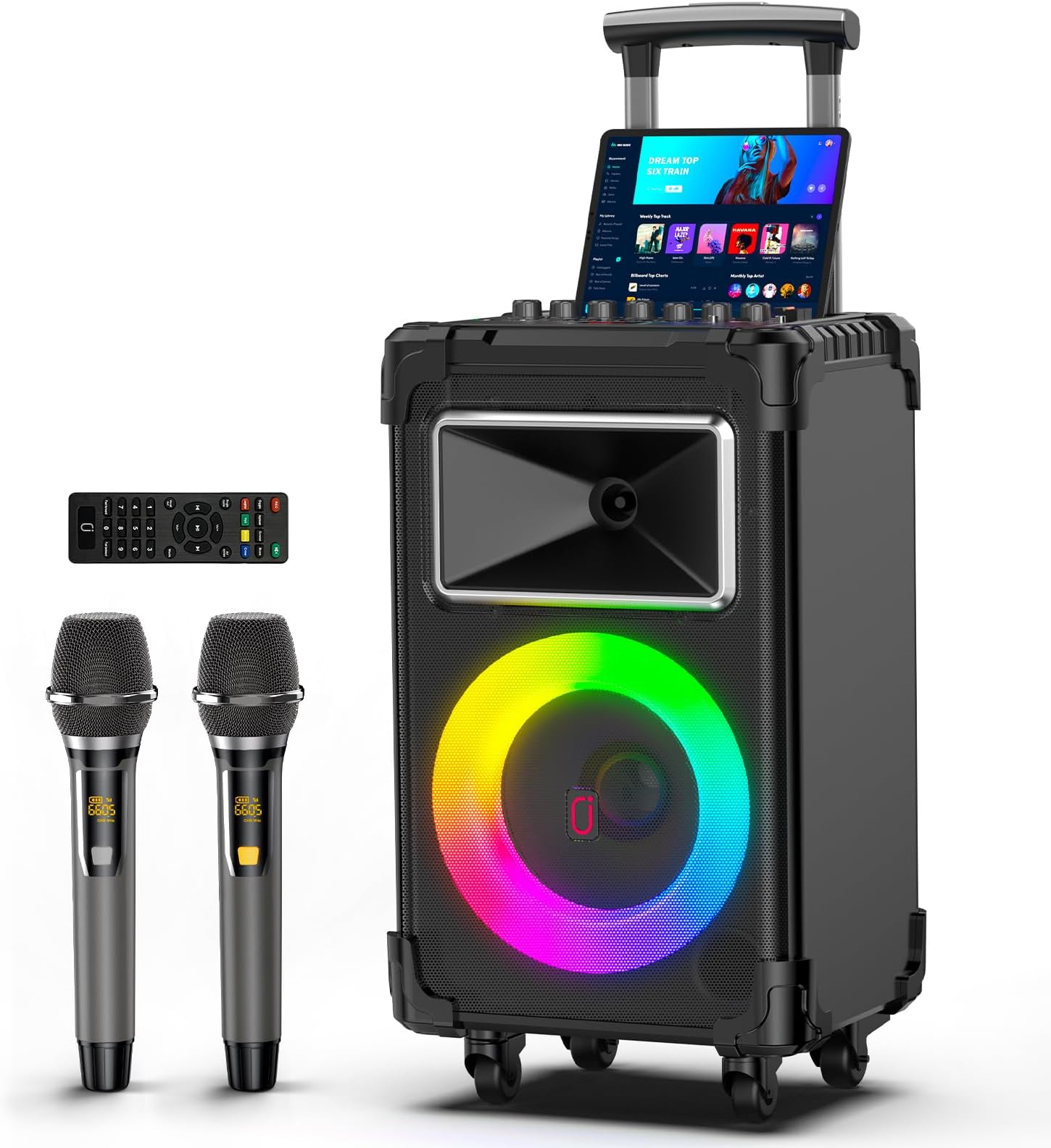 Amazon.com: Karaoke Machine for Adults,Karaoke Machine with 2 Wireless ...