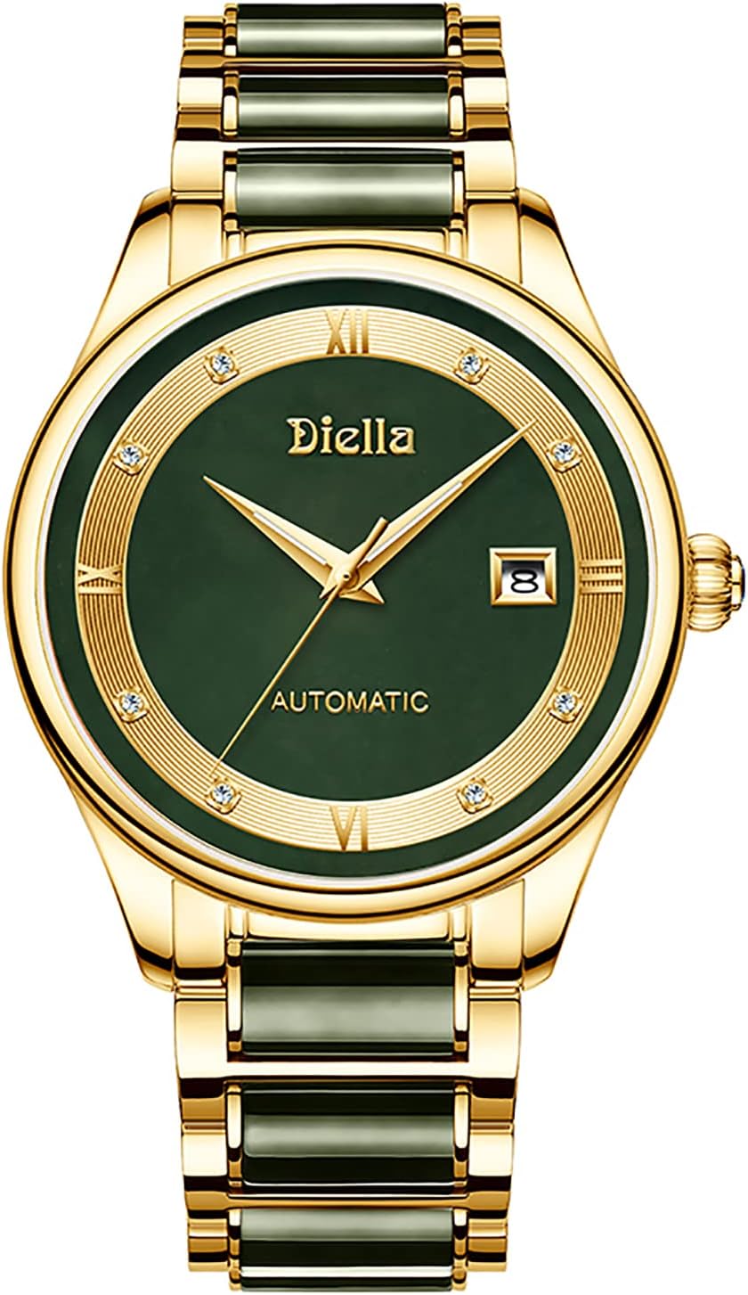 Amazon.com: Diella Mens Automatic Watch Waterproof Mechanical Watch ...