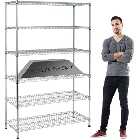 Amazon.com: XXkseh 6 Tier Storage Shelves Upgraded 6000Lbs Capacity ...