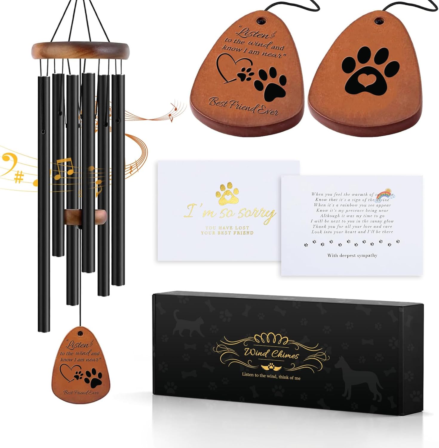 Amazon.com : Pet Memorial Wind Chimes for Dogs or Cat - Large Outdoor ...