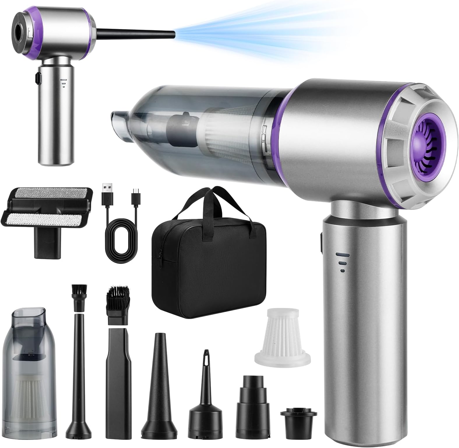 Amazon.com: Electric air Duster - 2 in 1 210000RPM Brushless Air Duster ...