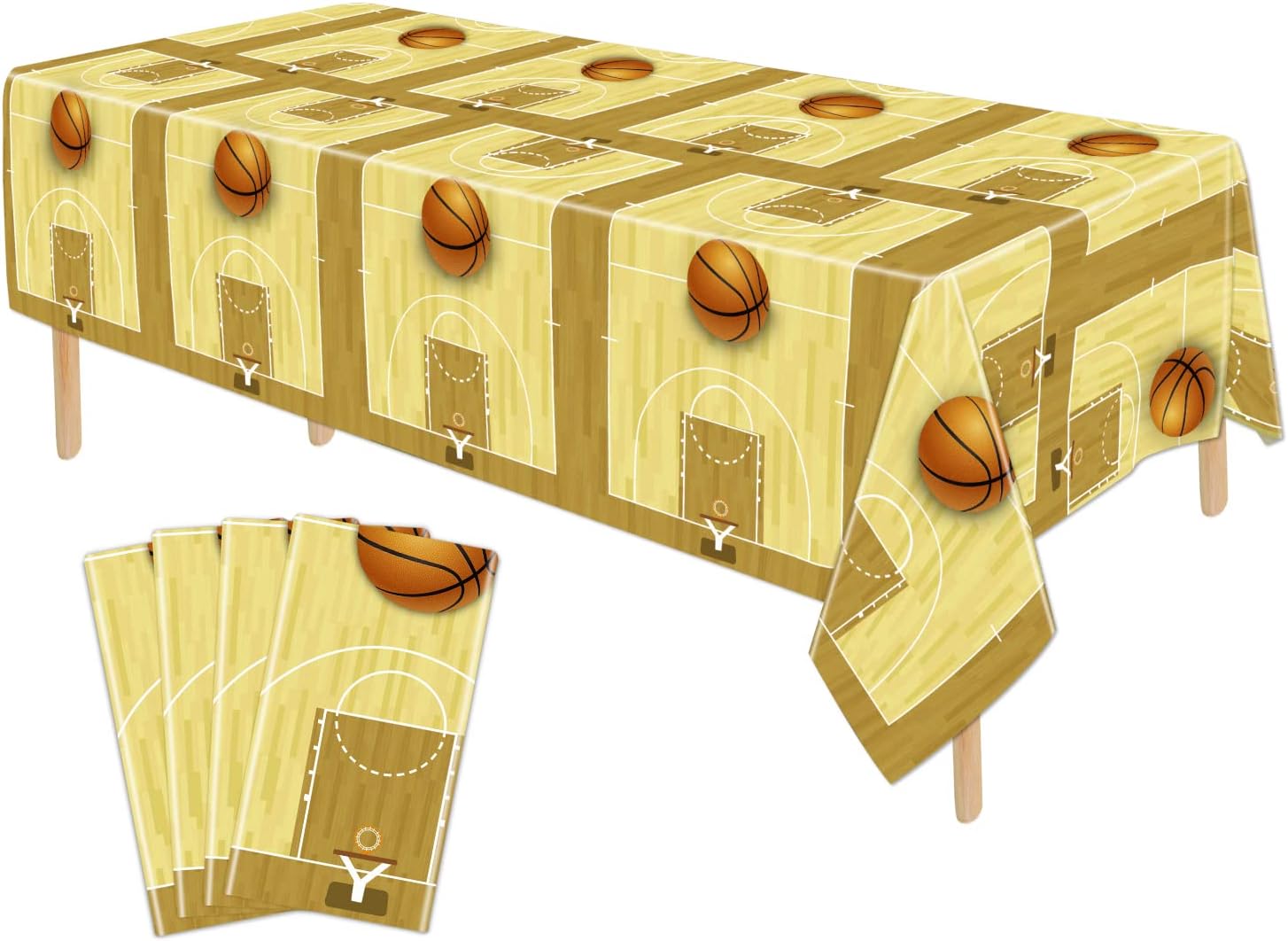 Amazon.com: Hegbolke 4 Pack Basketball Table Covers - Disposable ...