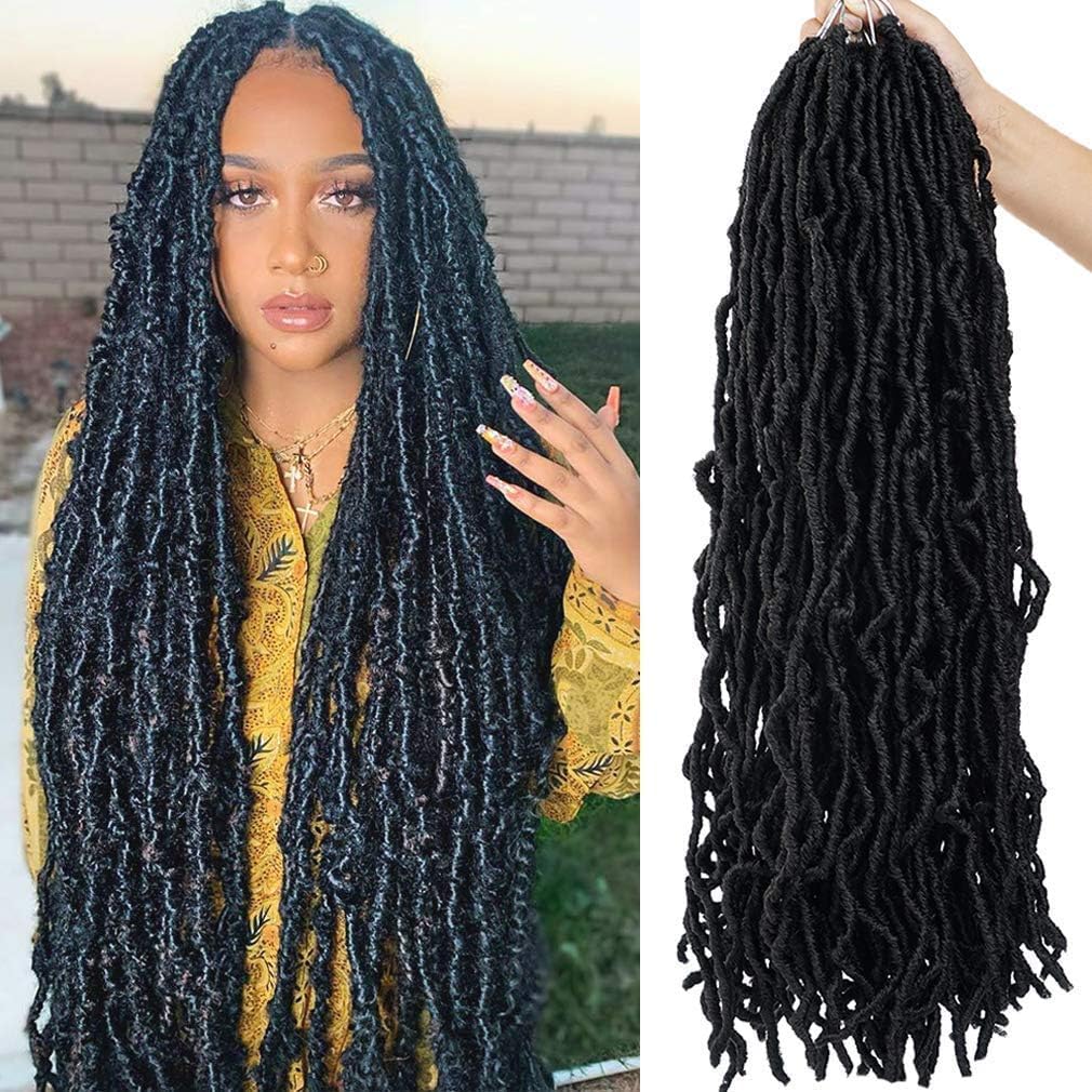 Amazon.com : Faux Locs Crochet Hair For Women Soft Locs 18 Inch Goddess ...