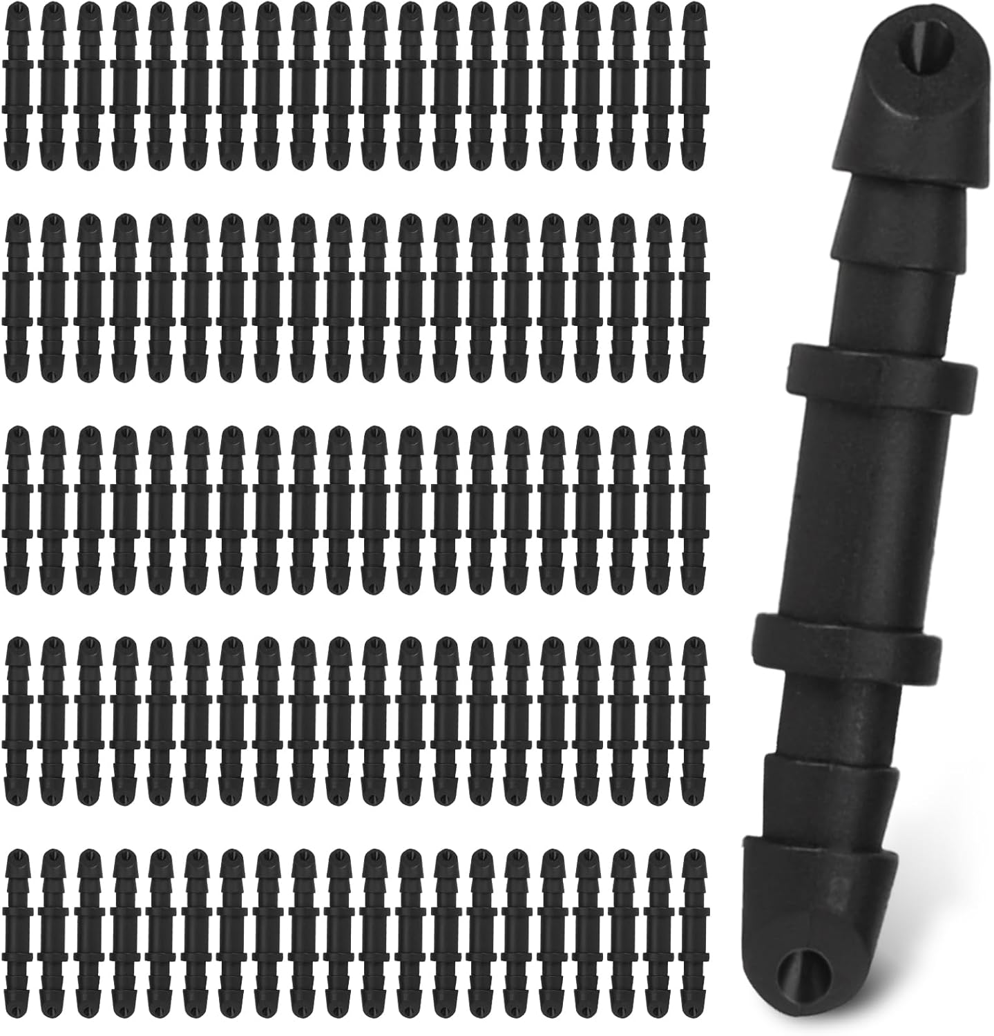 Amazon.com: 100Pcs Drip Irrigation Fittings 1/4” Single Barbed Coupling ...