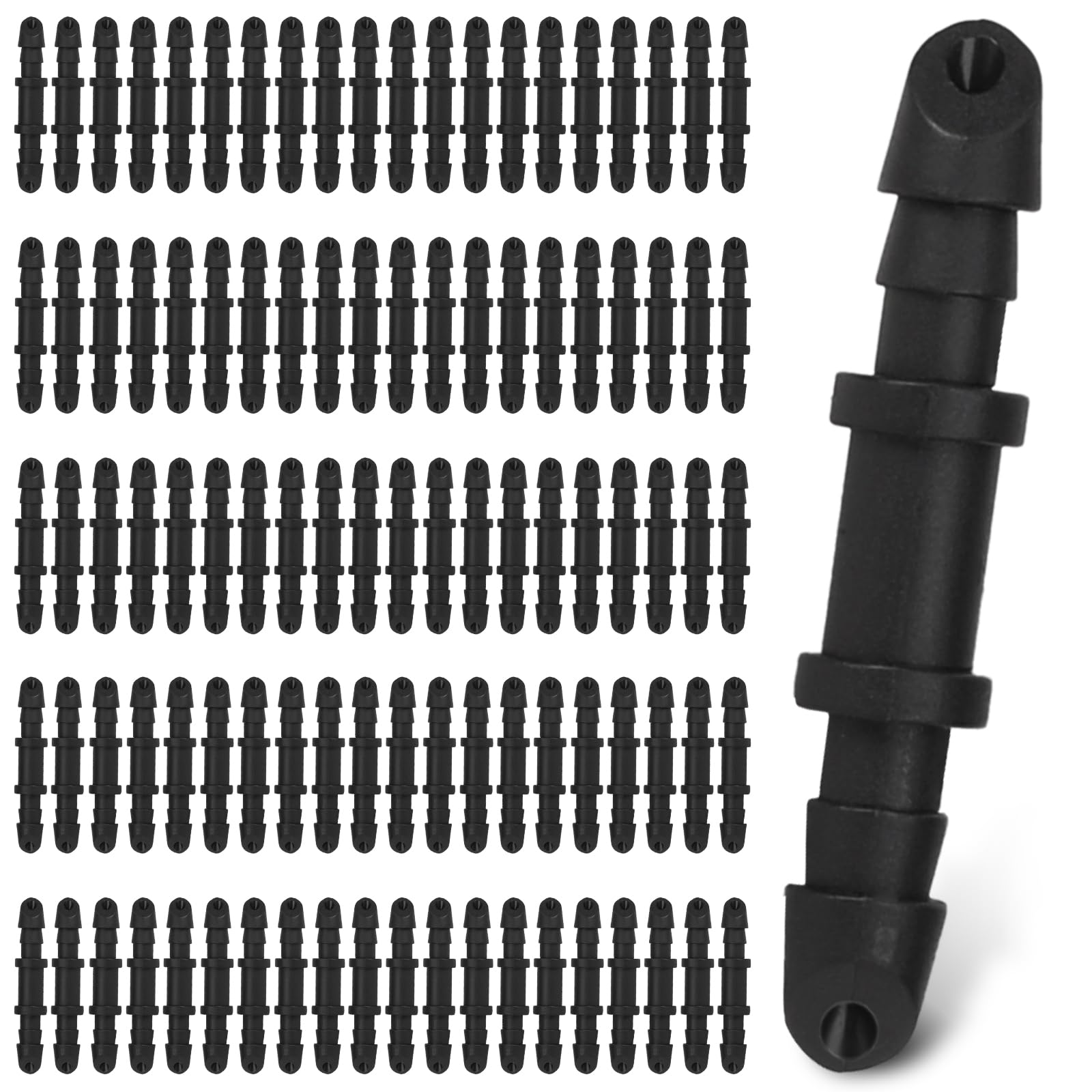 Amazon.com: 100Pcs Drip Irrigation Fittings 1/4” Single Barbed Coupling ...