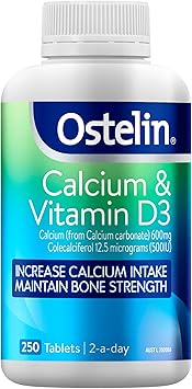 Ostelin Calcium & Vitamin D3 Tablets 250 - Supports Bone Density ...