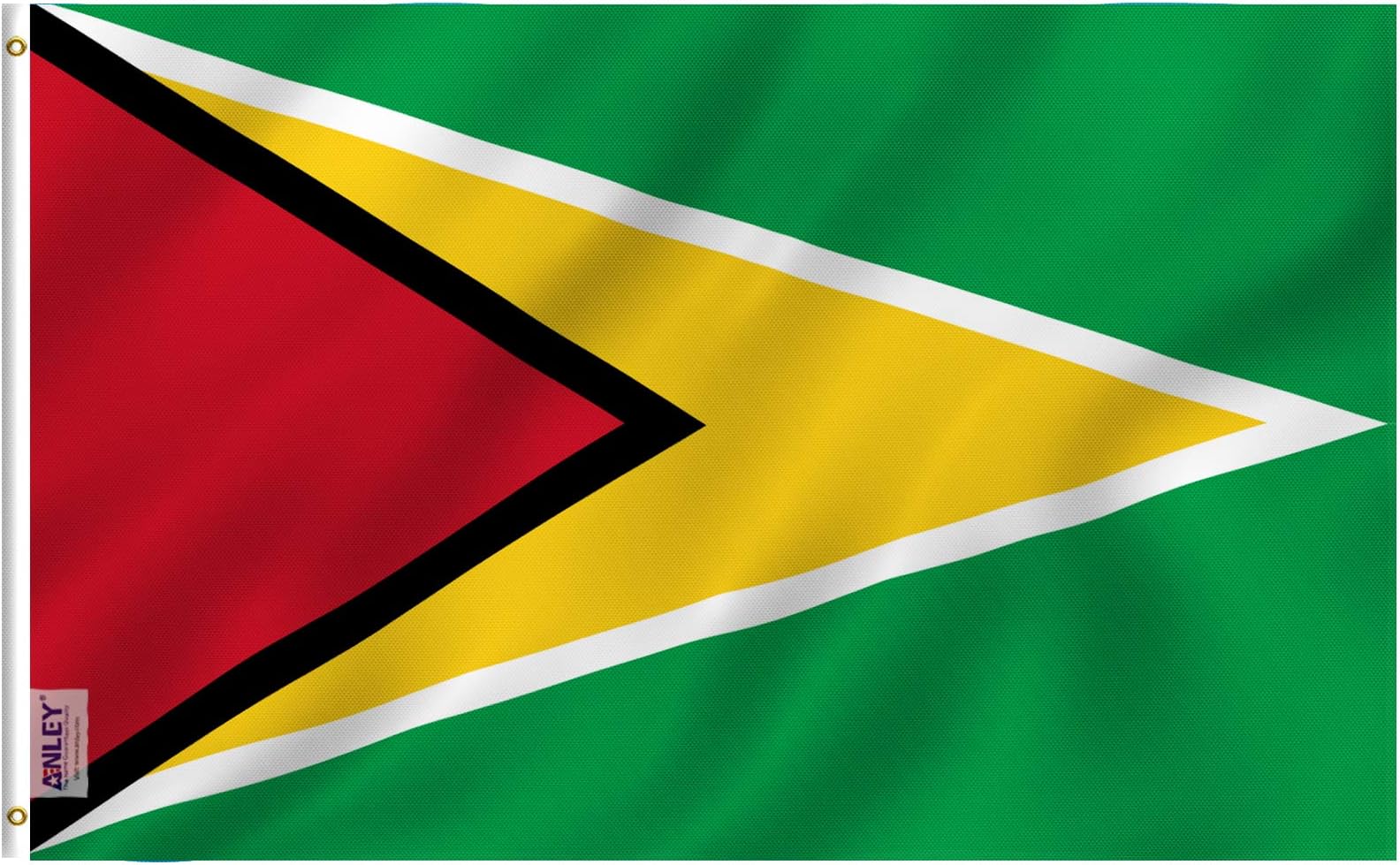 ANLEY Fly Breeze 3x5 Foot Guyana Flag The Golden Arrowhead - Vivid ...