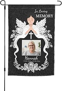 Amazon.com : Custom Memorial Flag, Personalized Memorial Garden Flags ...