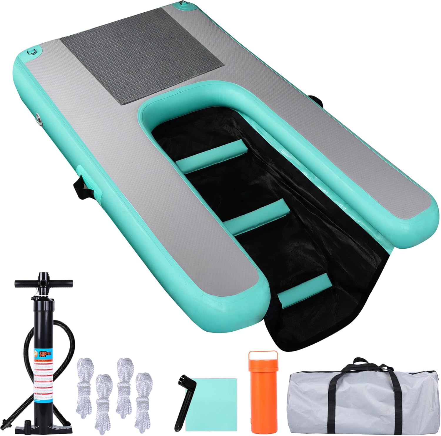 Amazon.com: DiDiBirDi Inflatable Dog Water Ramp, High Stability ...