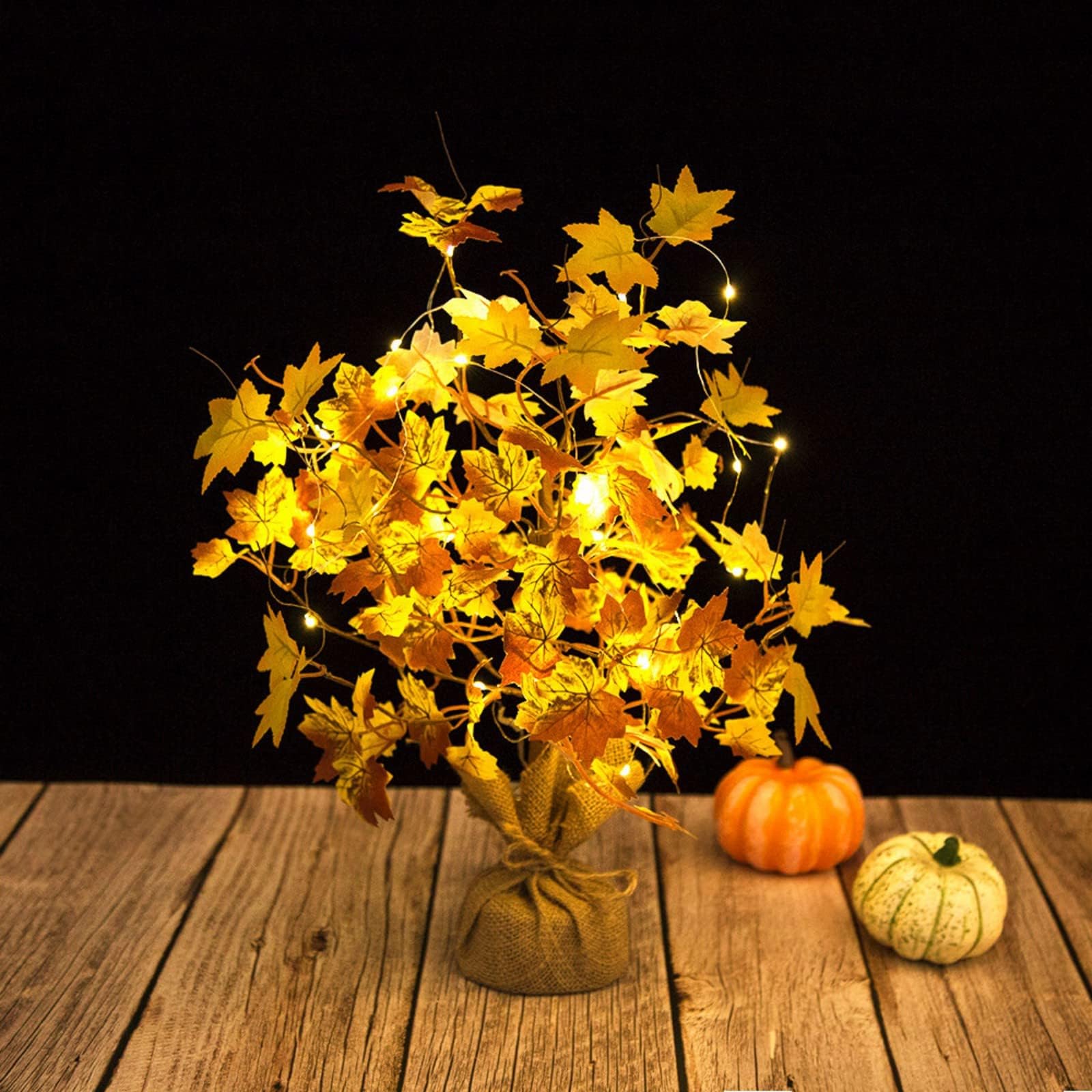 Amazon.com: 6 Pieces Village Autumn Maple Trees Artificial Maple Tree ...