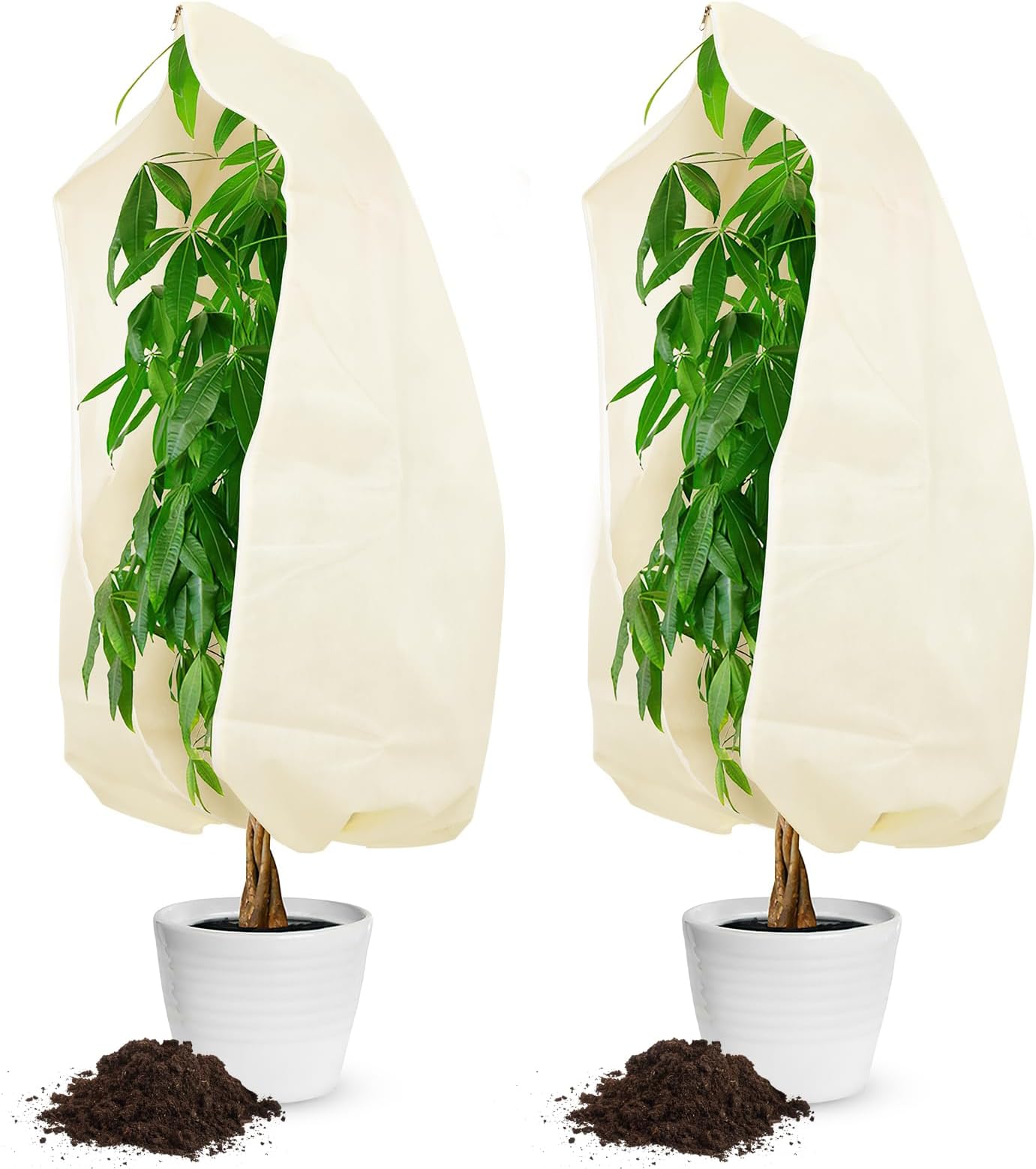 2PCS Plant Fleece Frost Protection -120 x 180cm 80gms With Zip ...