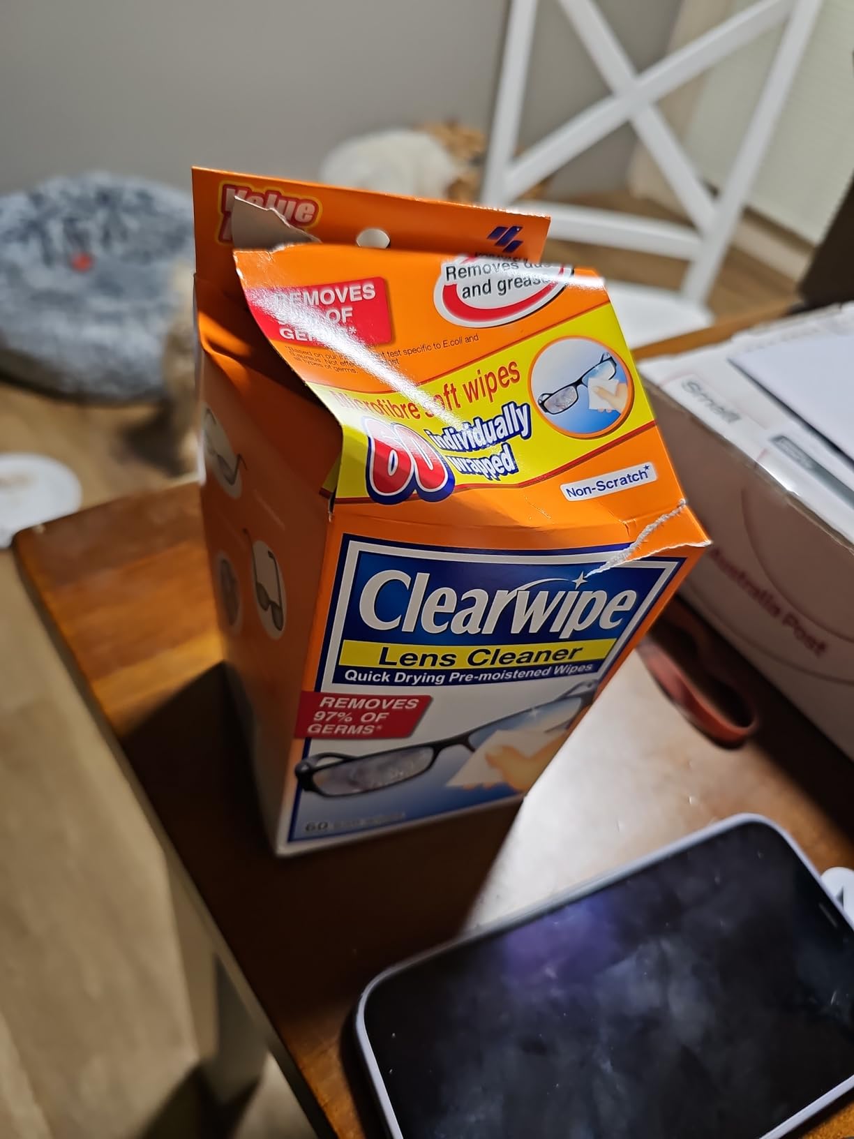 ClearWipe Lens Cleaner Alcohol Pre Moist Glasses Cleaning Wipe, 60 ...