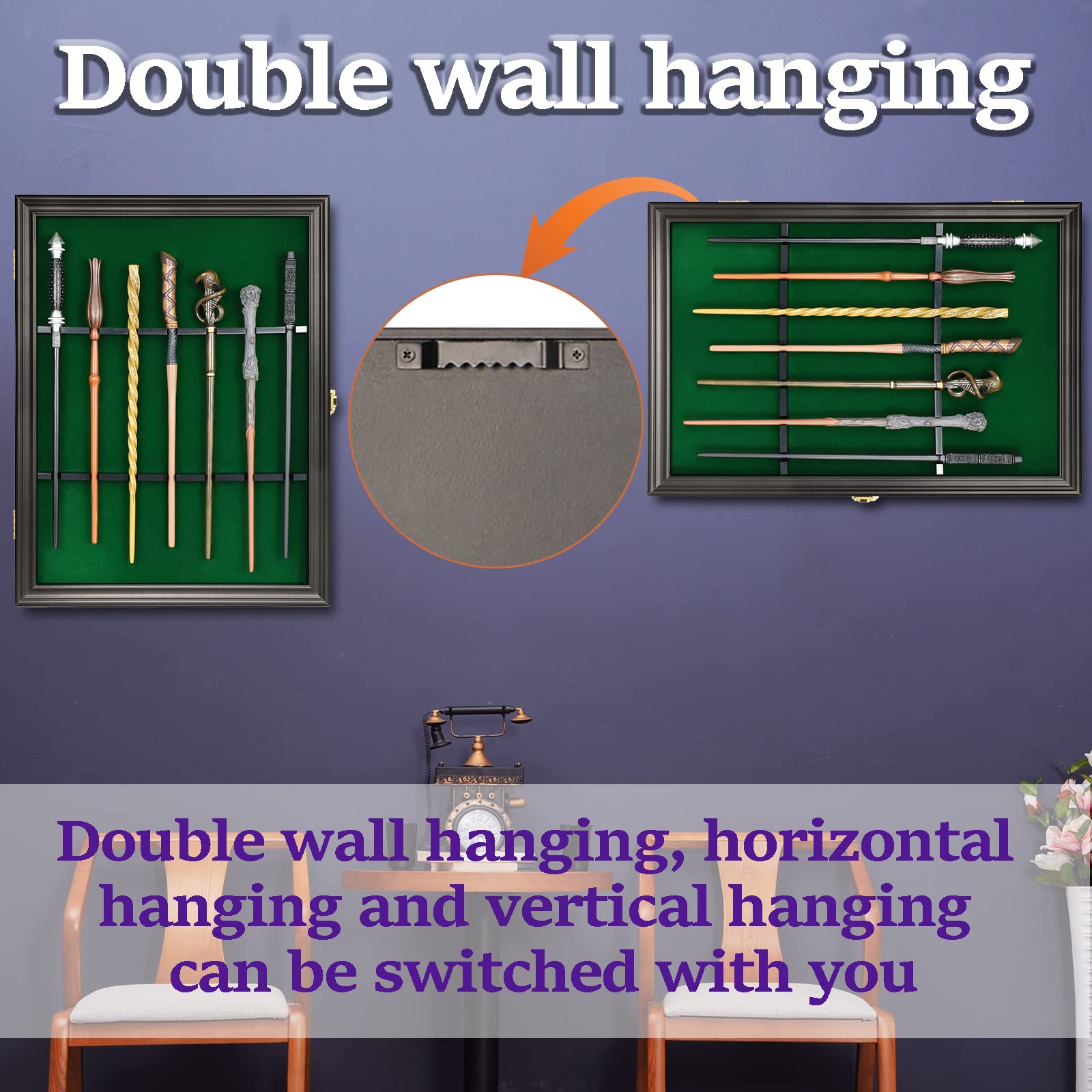 NRZSSN Wands Display case Magic Wand Stand Universal Wall Mount ...