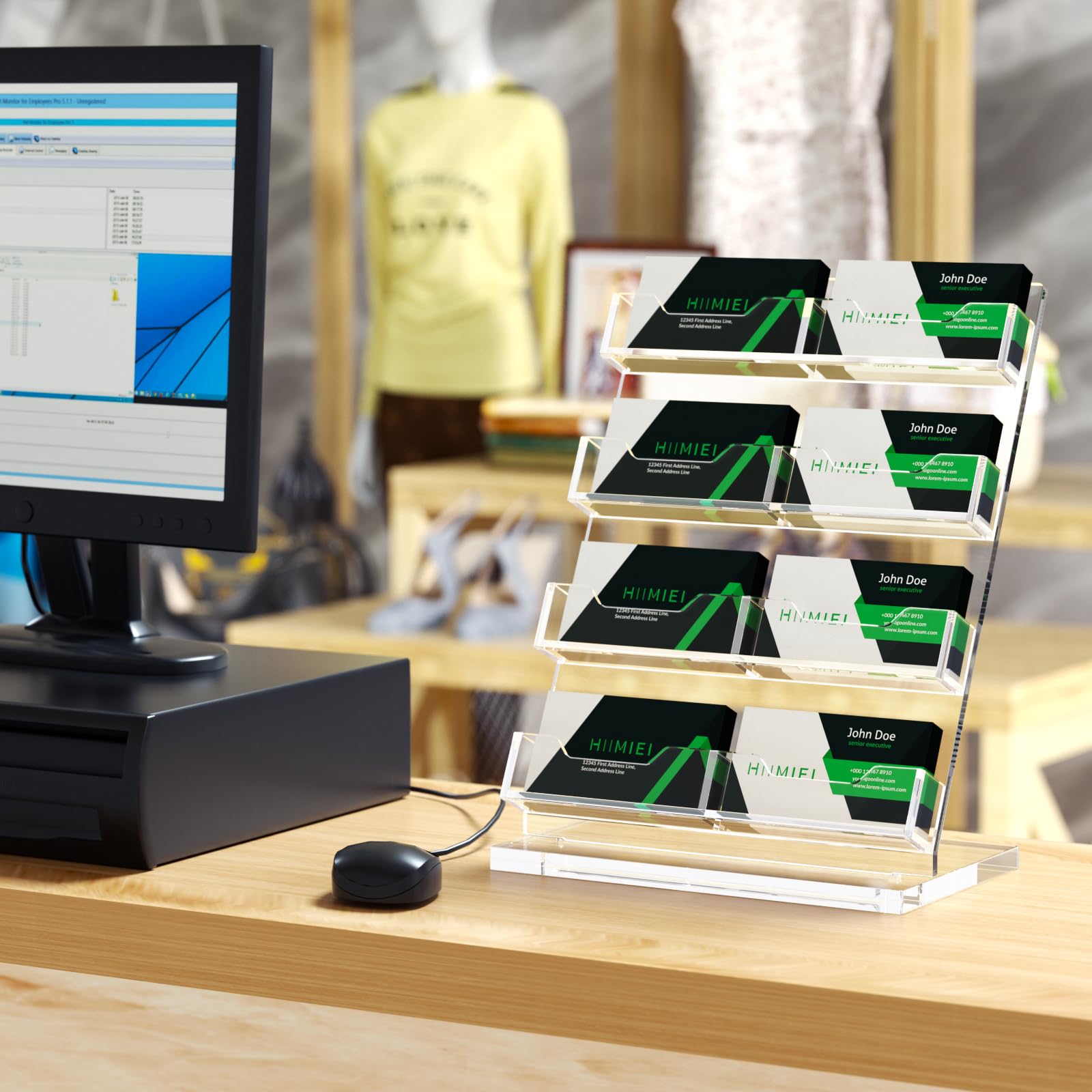 Snapklik.com : Business Card Holder Desk, Acrylic Business Card Display ...