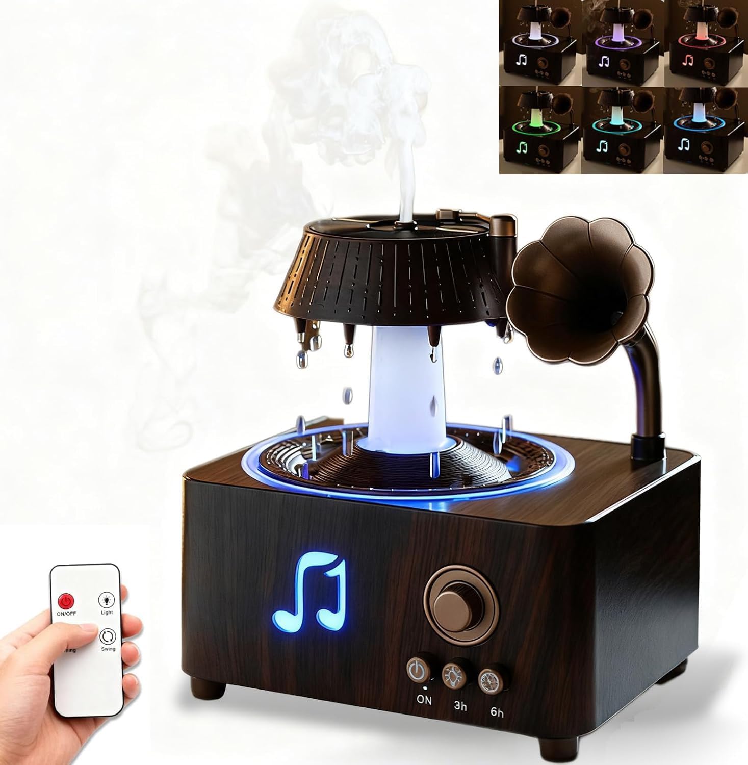 Amazon.com: Megele Vintage Record Diffuser with Remote, 3 in 1 Retro ...