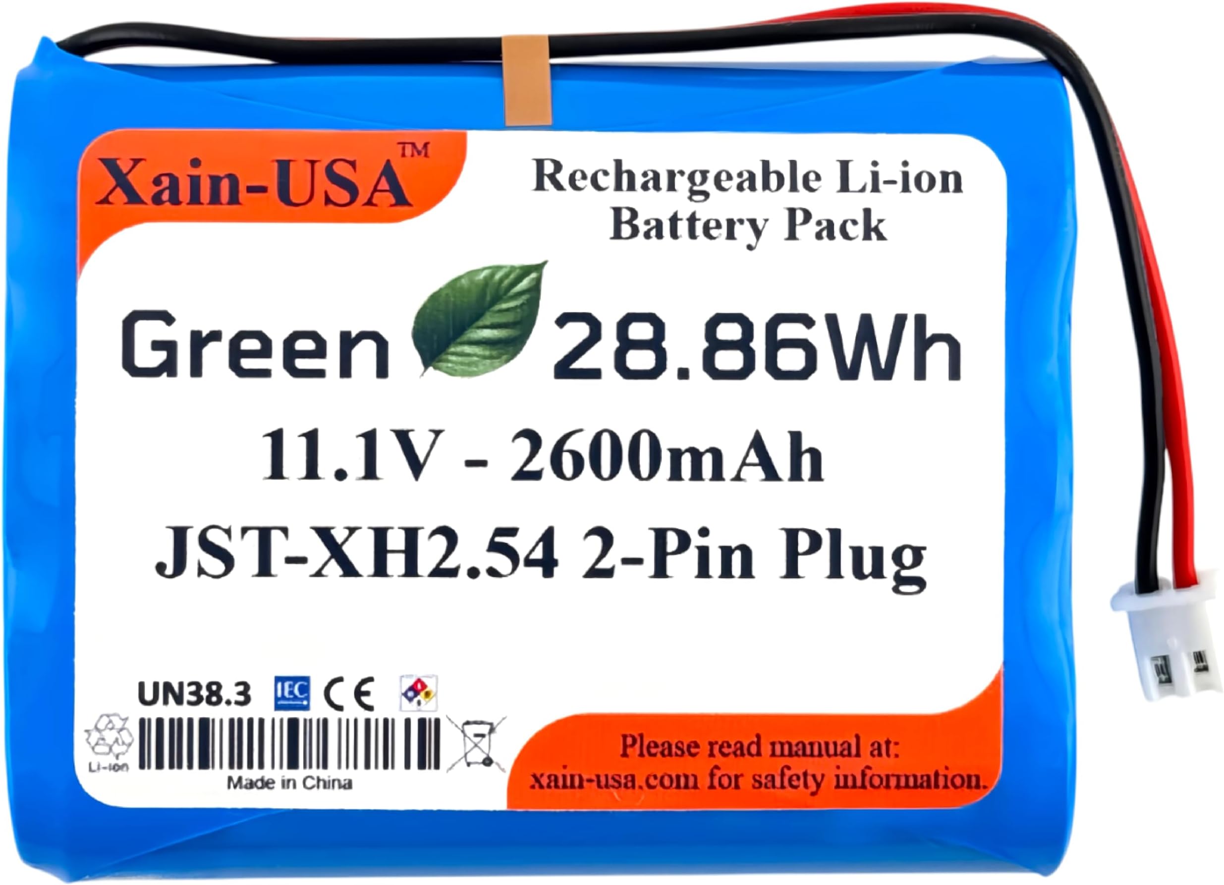 Amazon.com: MNJKH 11.1v 2600mah 3s1p 18650 Rechargeable Lithium Ion ...