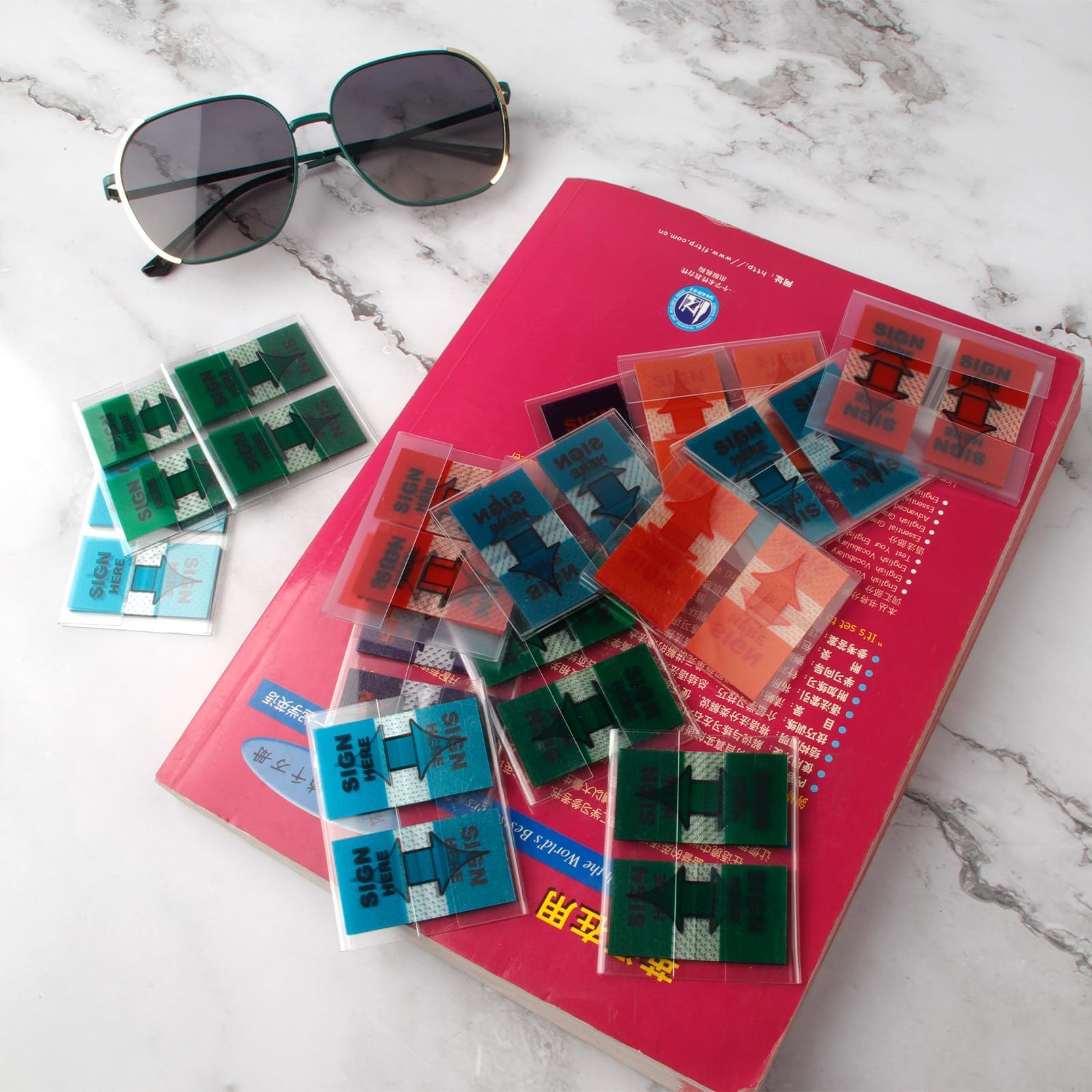 Snapklik.com : 750PCS Sign-Here-Post-It-Flags, 5 Color Sign Here Tabs ...