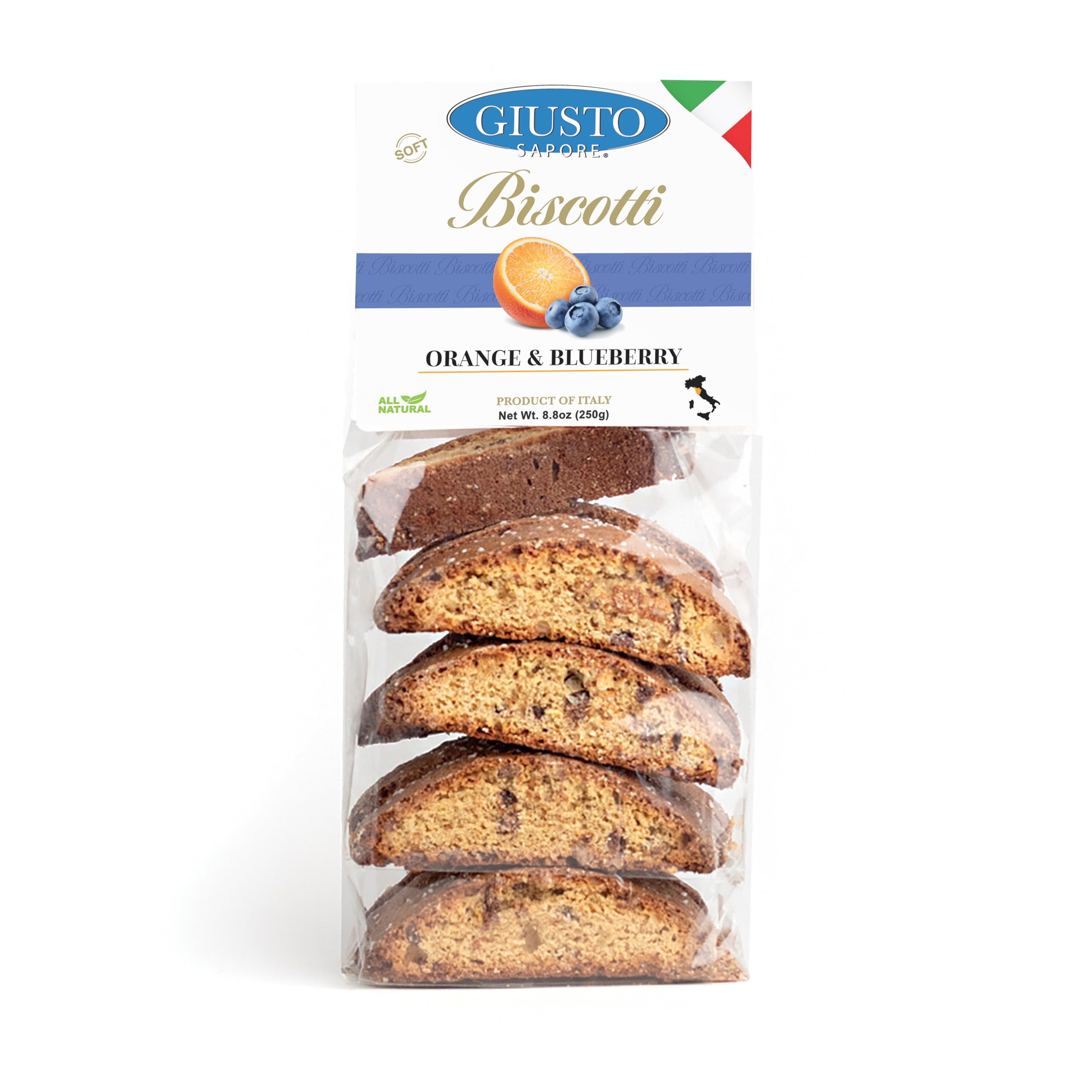 Amazon.com: Giusto Sapore Blueberry & Orange Soft Biscotti - Imported ...