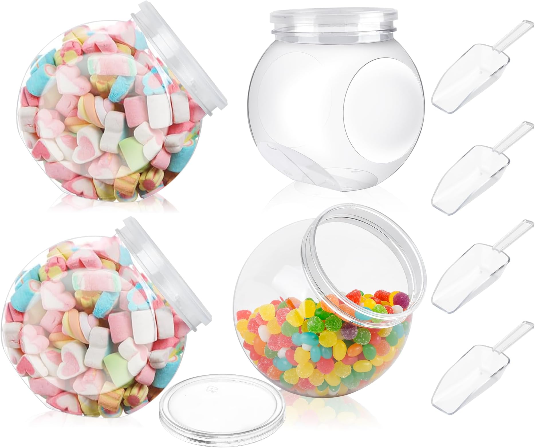 Amazon.com: LANIAKEA 2PCS 128 Ounce Candy & Cookie Jar, 1 Gallon ...