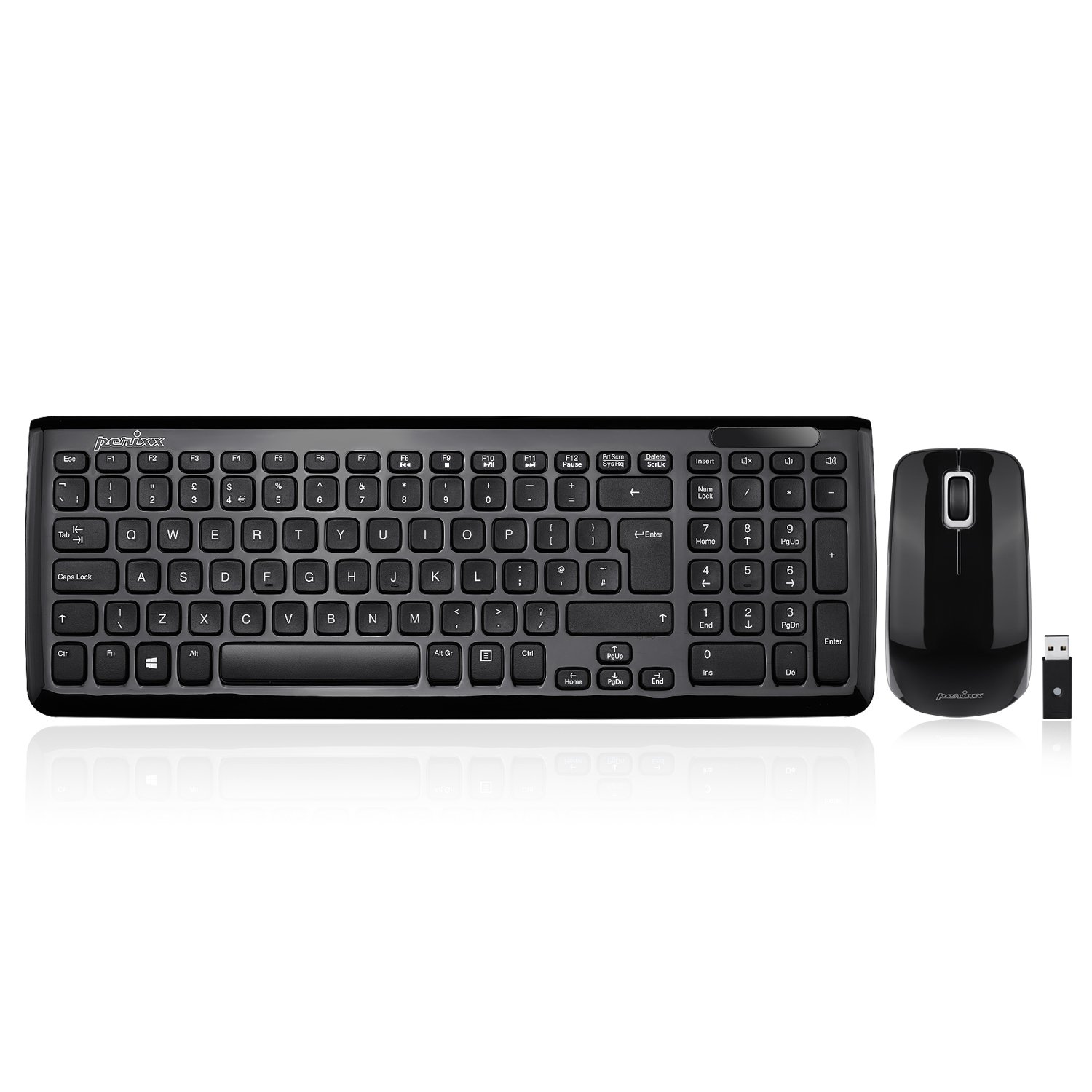 Perixx Periduo 710 Wireless Keyboard And Mouse Set Chiclet Key ...