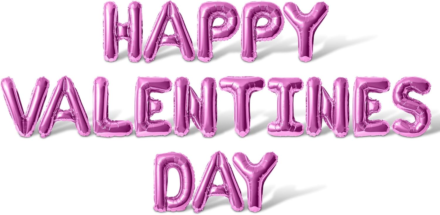 Amazon.com: Letter Balloons - HAPPY VALENTINES DAY 16" Inch Alphabet ...