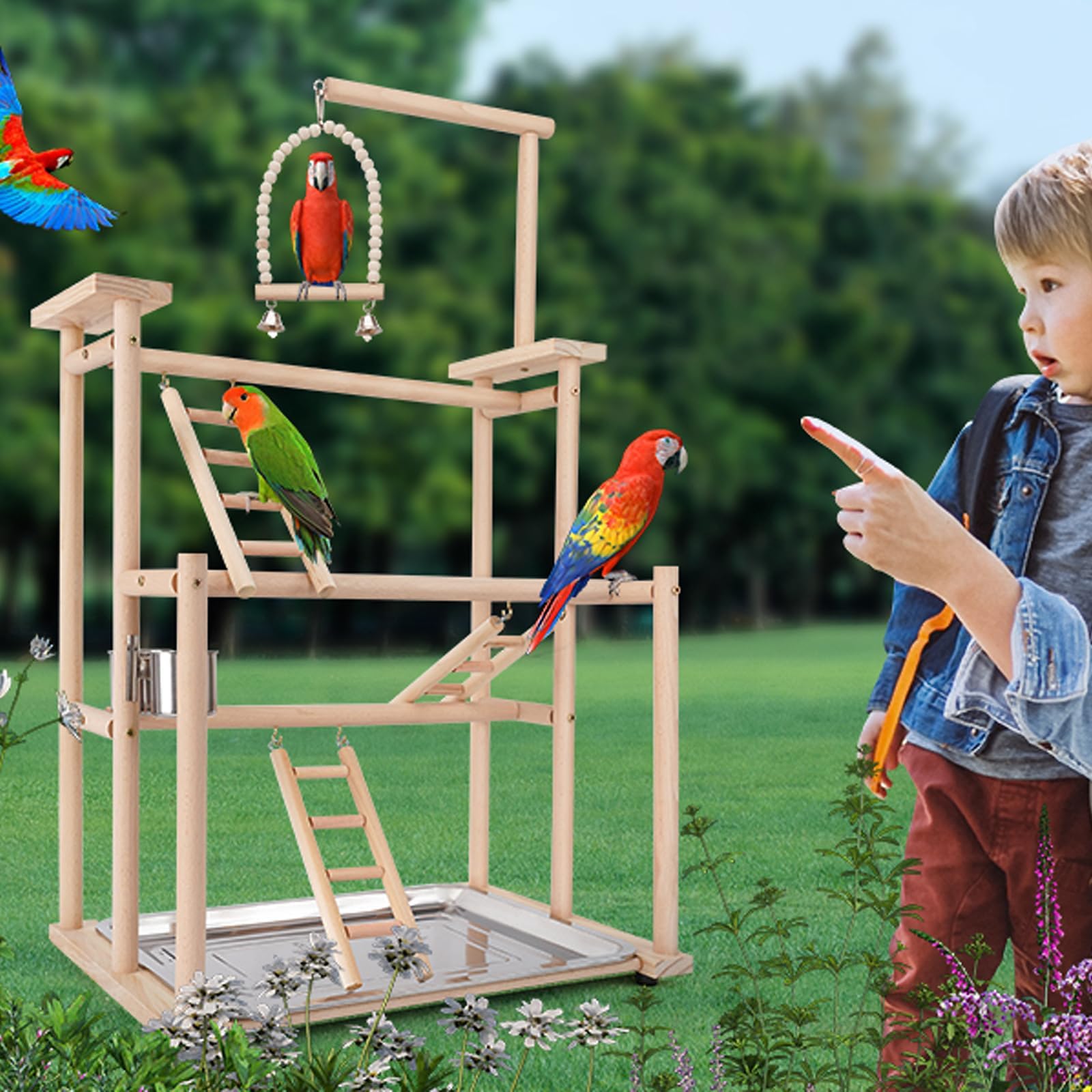 Amazon.com: DONILIGA Bird playground, Make the bird closer to you ...