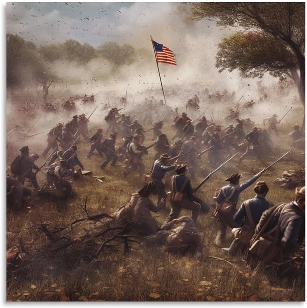 Amazon.com: Vintage American Civil War Art Canvas Art Poster And Wall ...