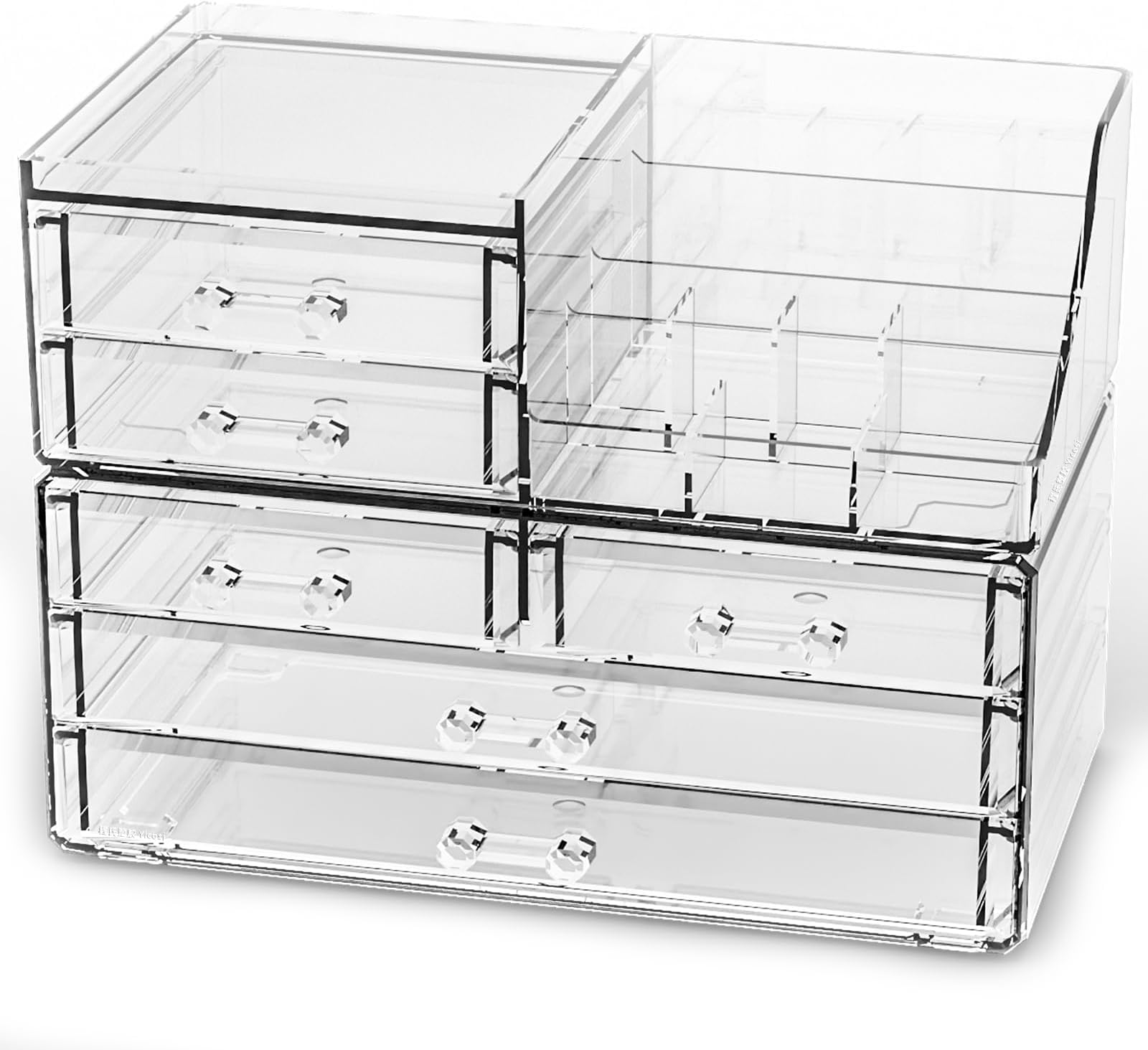 Amazon.com: Cq acrylic 3 Pack Clear Make Up Organizers for Vanity With ...