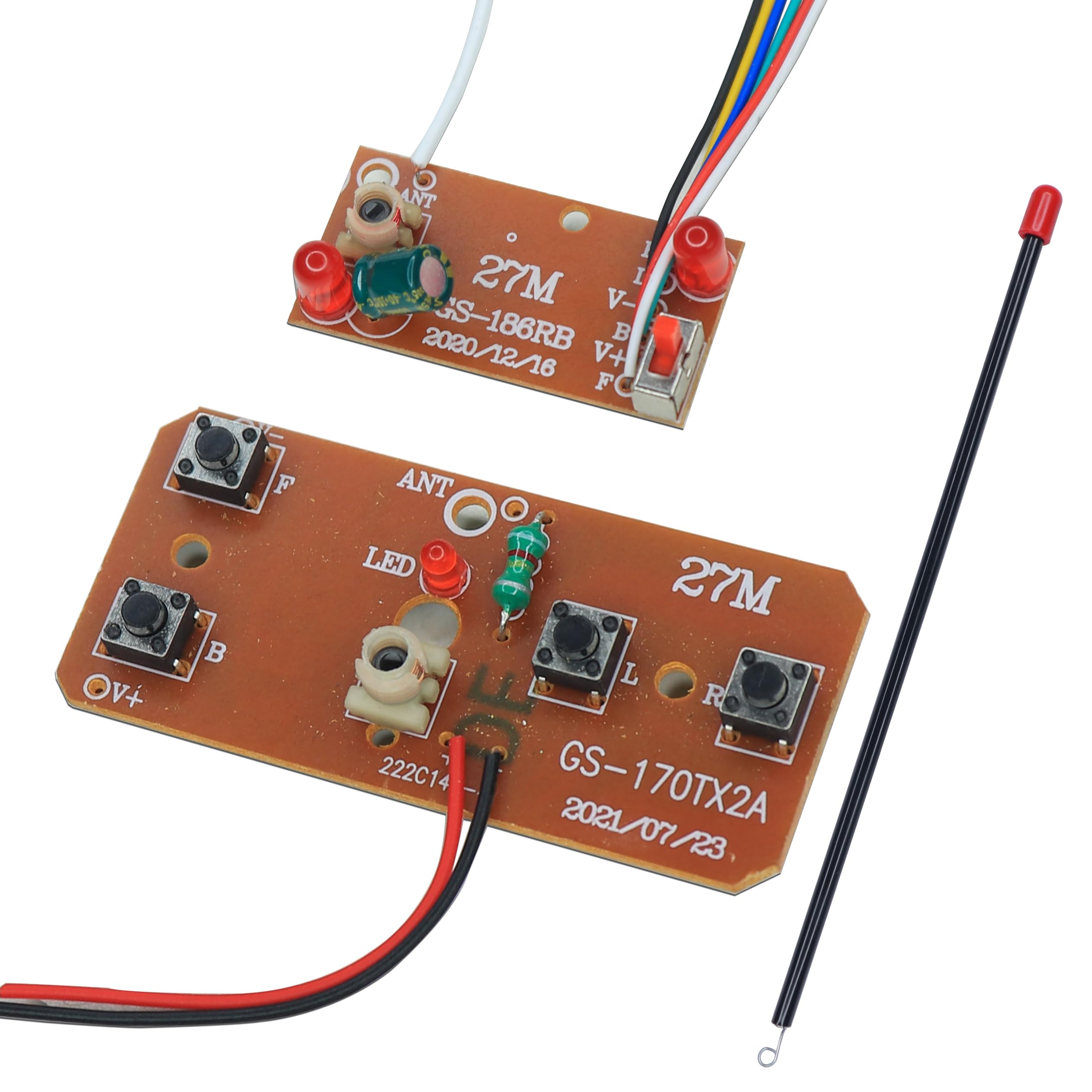 Electronic Spices 27MHz 4CH RC Remote Control Board Two-Way RC Radio ...