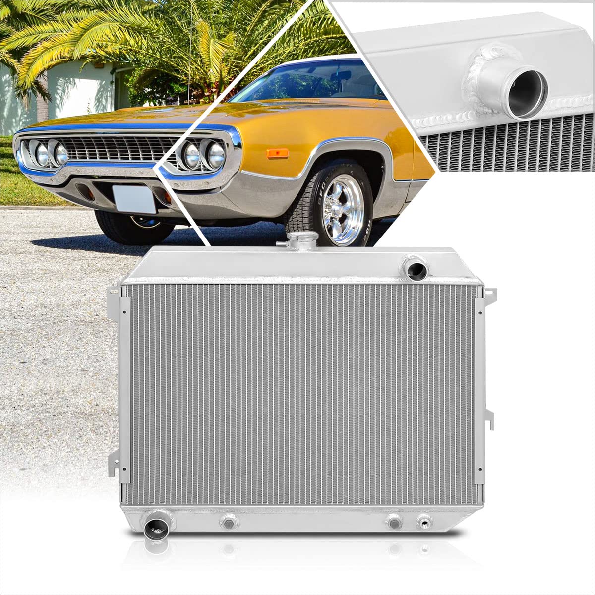Amazon.com: 3-Row Aluminum Cooling Radiator Compatible with 68-73 ...