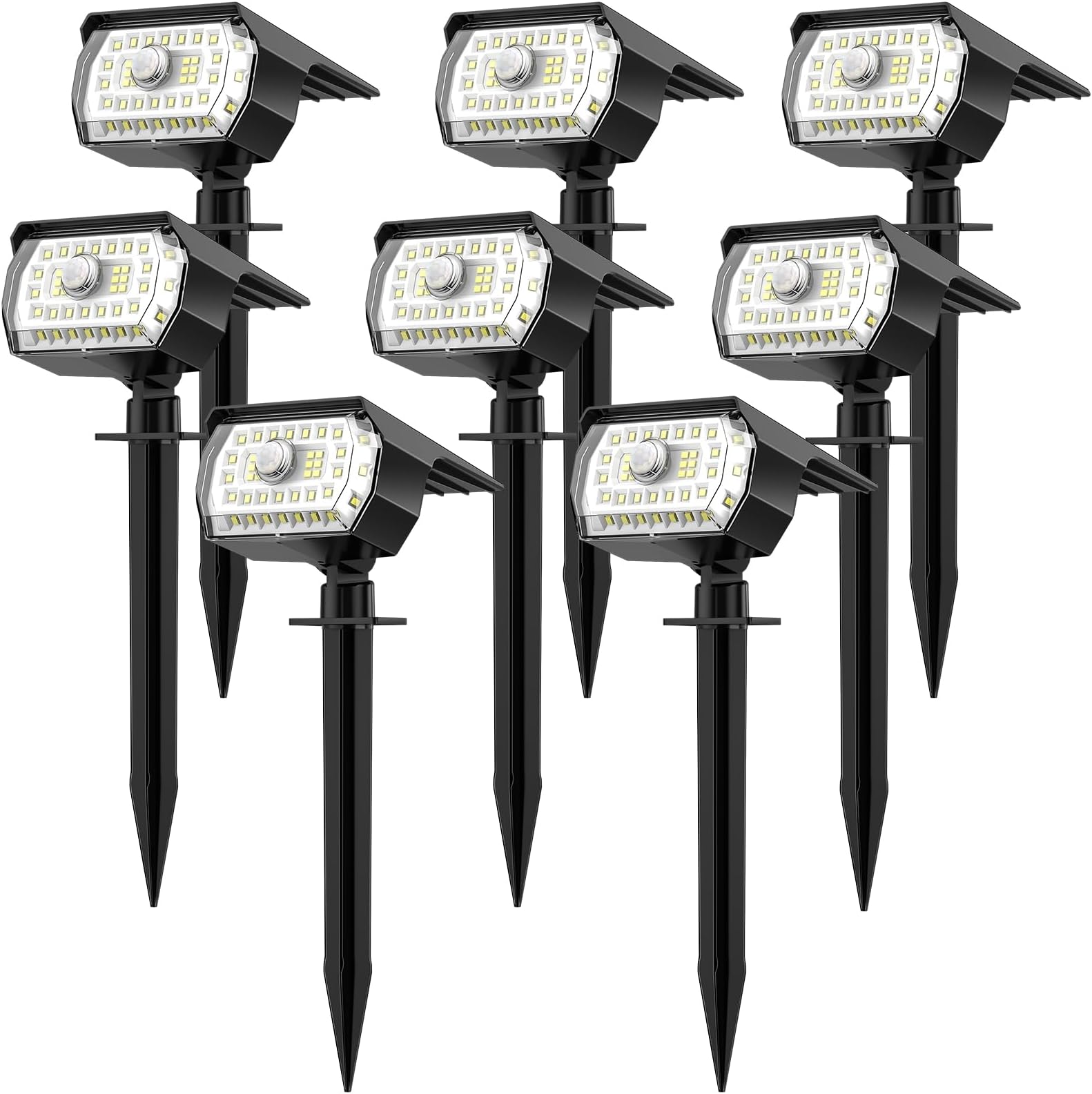 Solar Powered Step Lights (2-Pack) - Elegant Curved Modern Design with ...