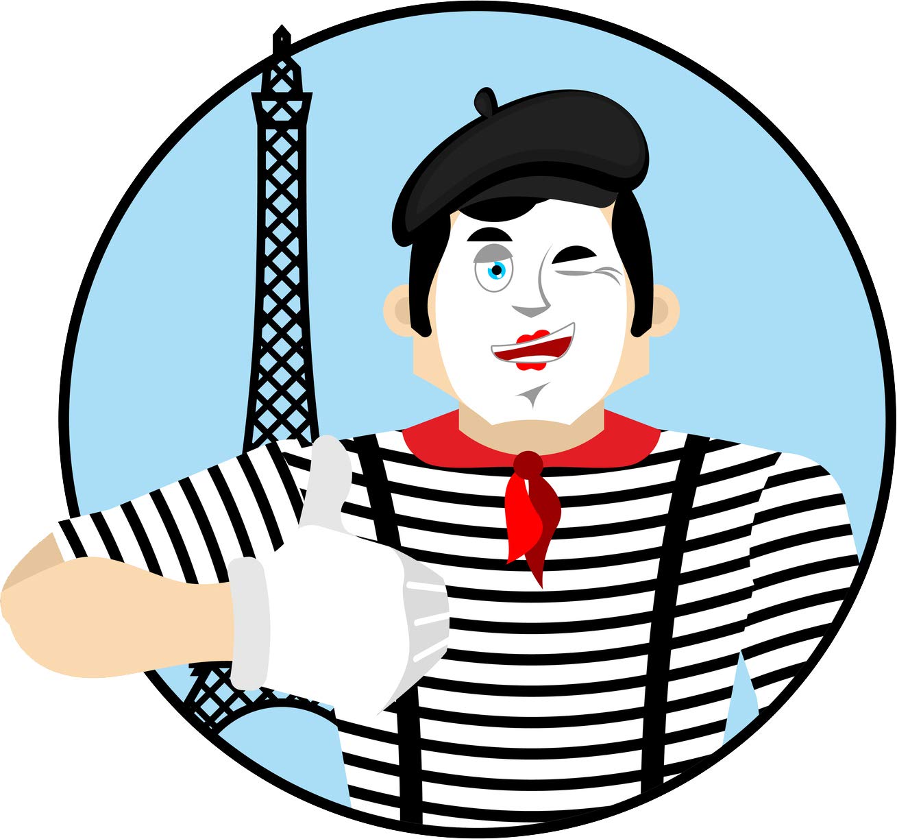 French Mime Clipart