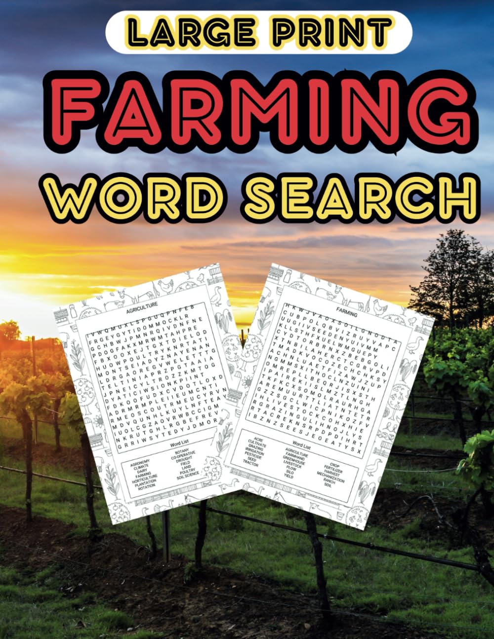 Farming Word Search: Large Print Puzzle Book: Mills, Daisy, James ...