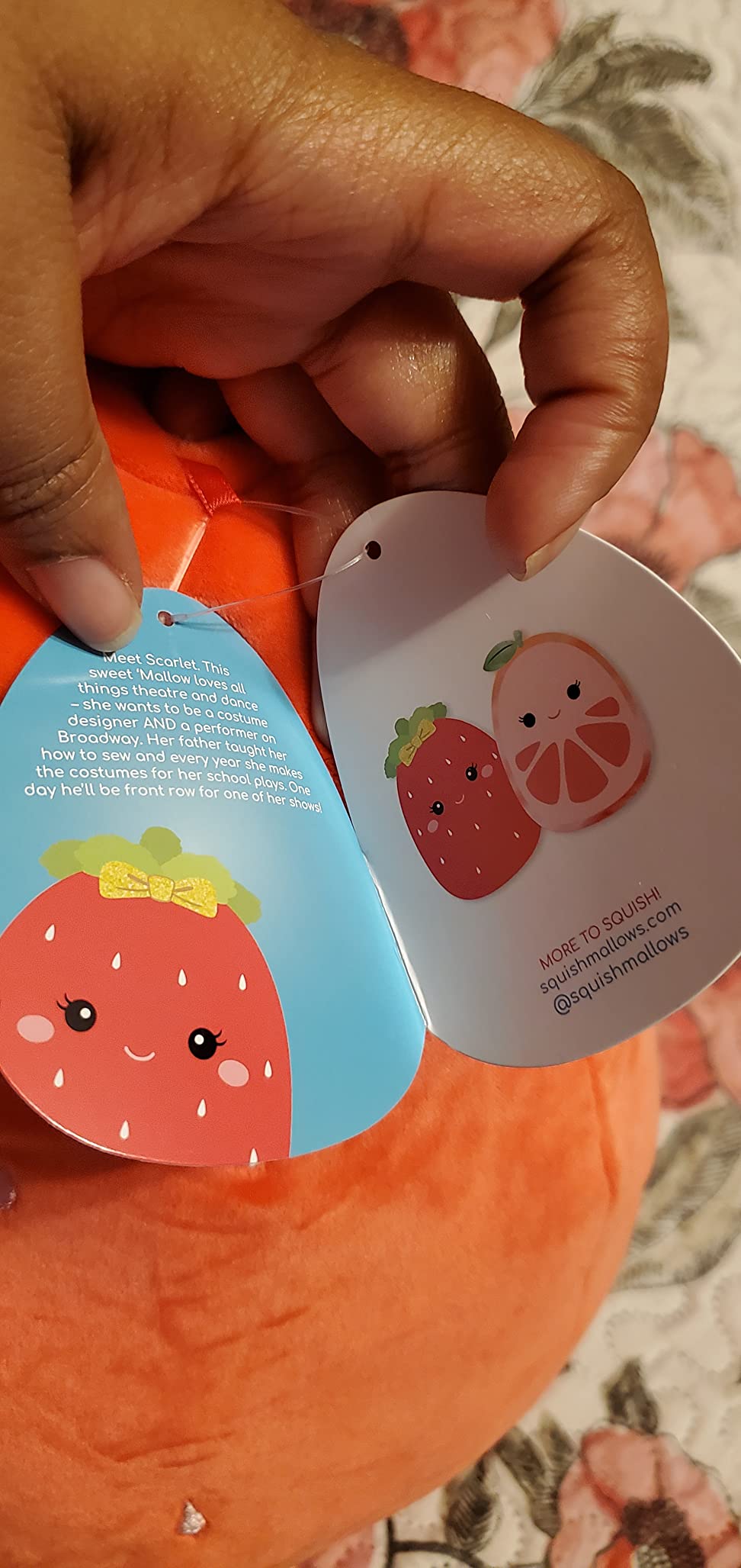 Amazon.com: Squishmallows 14-Inch Strawberry - Scented Add Scarlet to ...