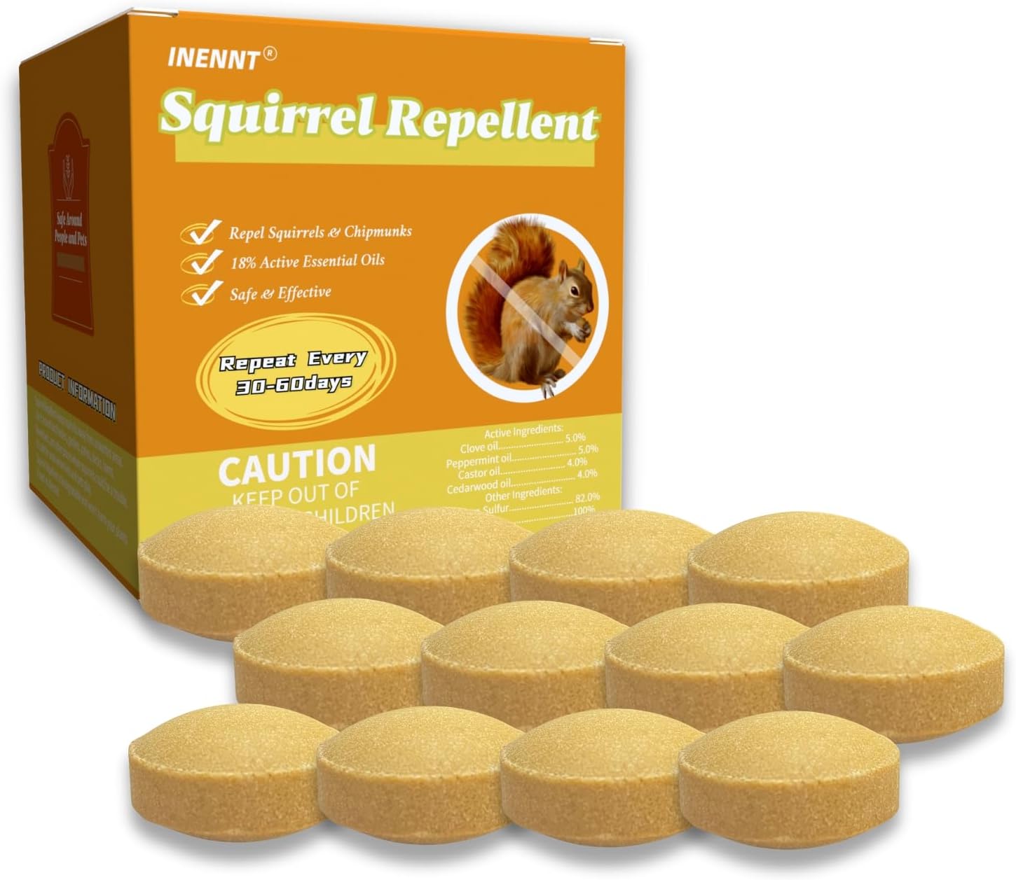 Amazon.com : Squirrel Repellent Balls for Outdoor & Attic - Chipmunk ...