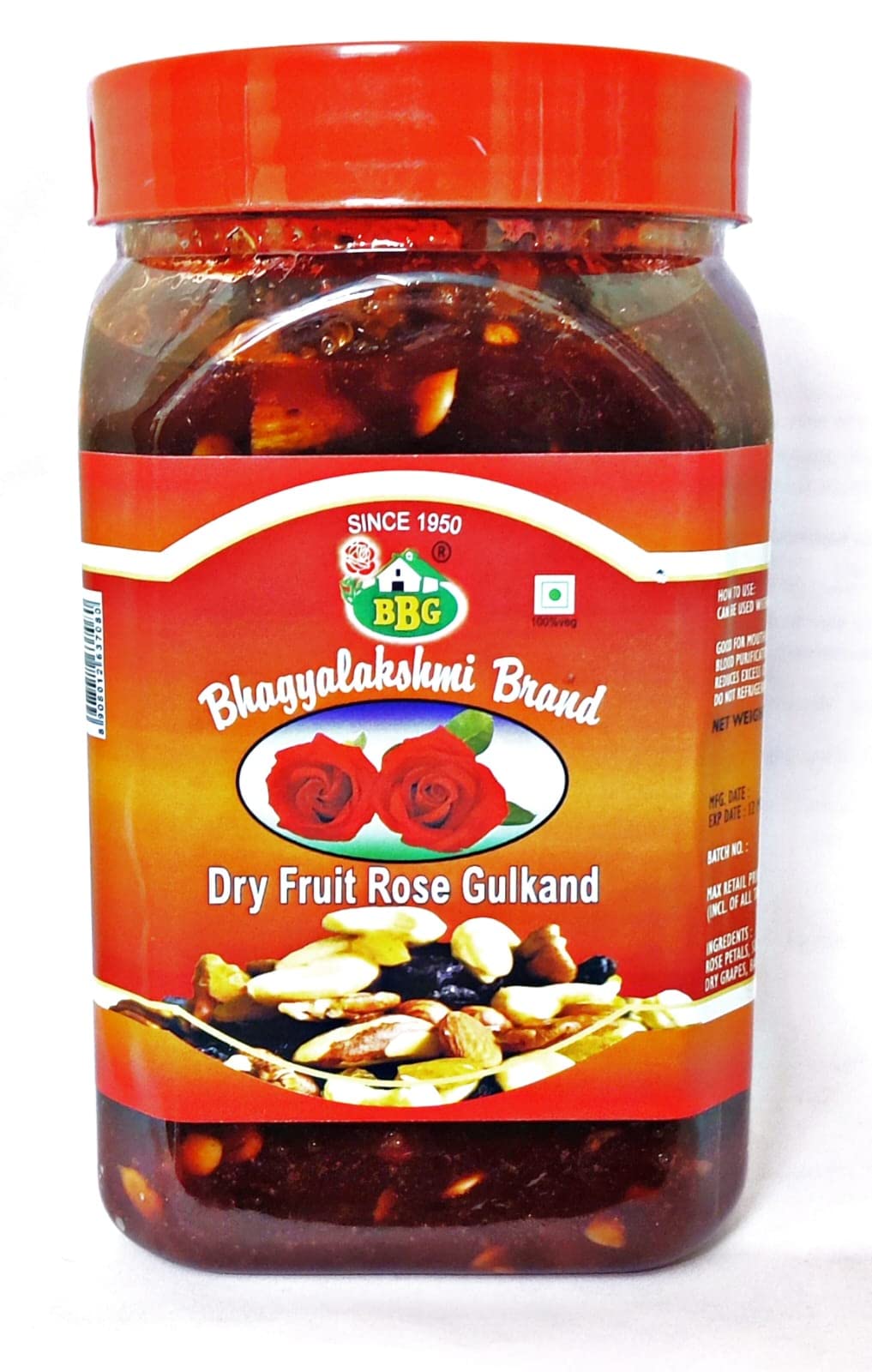 Bhagyalakshmi Rose Gulkand Karnataka Special (500 gram, Dry Fruit Rose ...