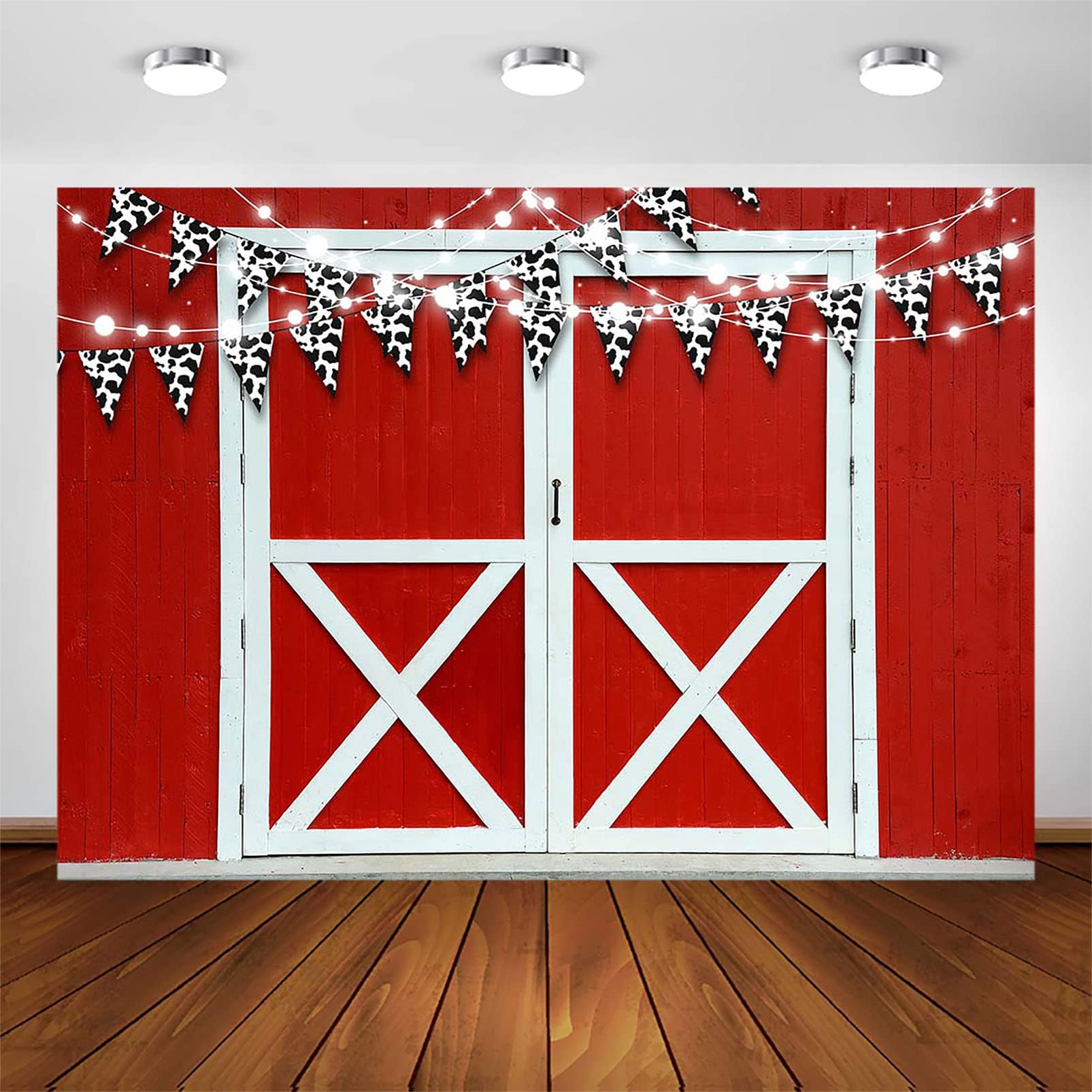 Amazon.com : Avezano Farm Decorations Barn Door Backdrop Animals Theme ...