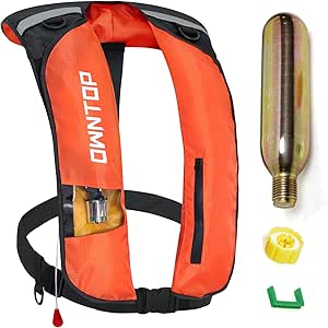 Amazon.com : Owntop Automatic Inflatable Life Jacket for Adults with ...