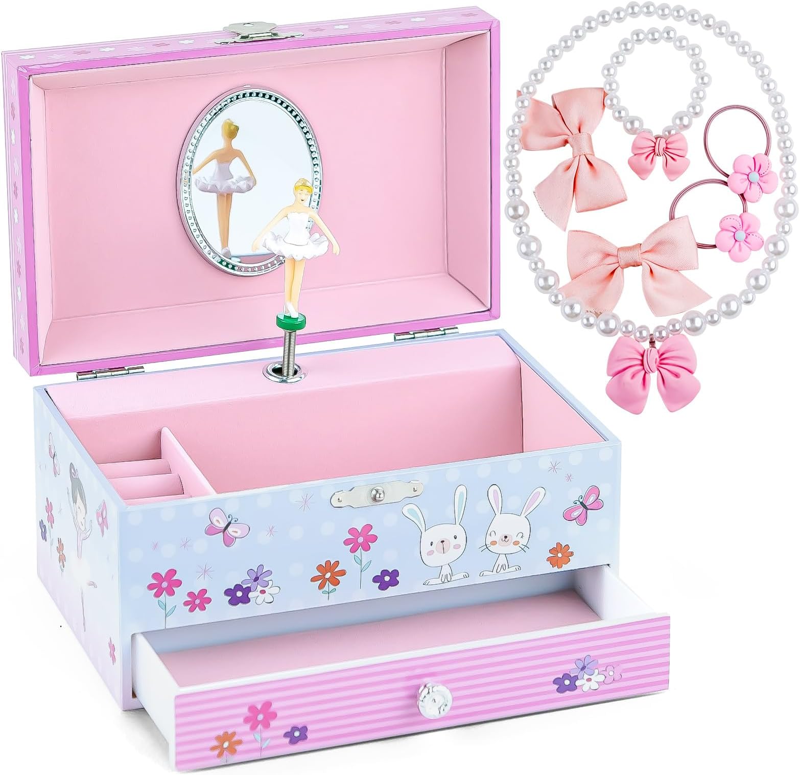 Amazon.com: Kids Ballerina Musical Jewelry Box - Little Girl Storage ...