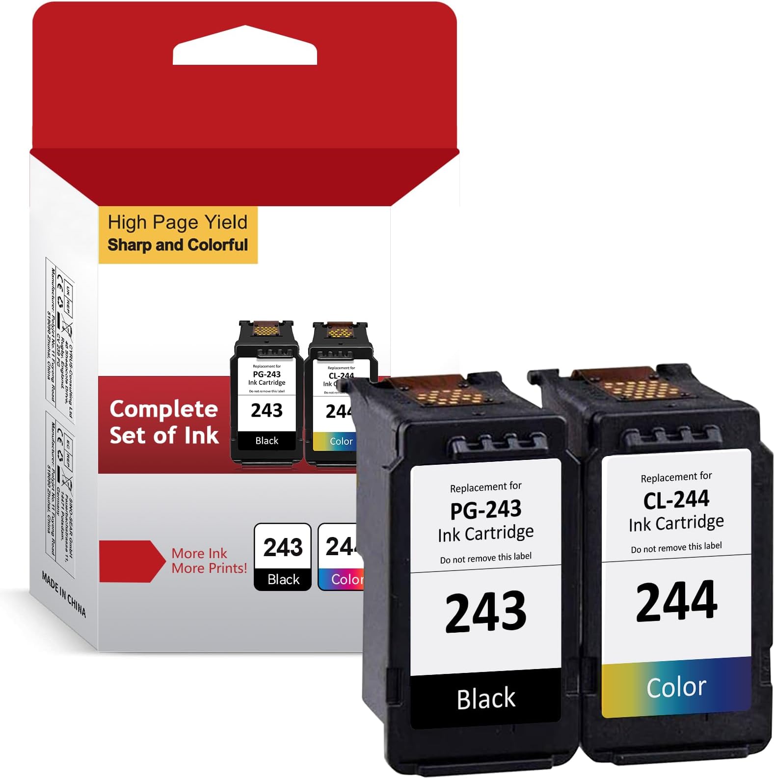 Printer Ink 243 244 for Encre Canon 245 246, High Yield for Canon Ink ...
