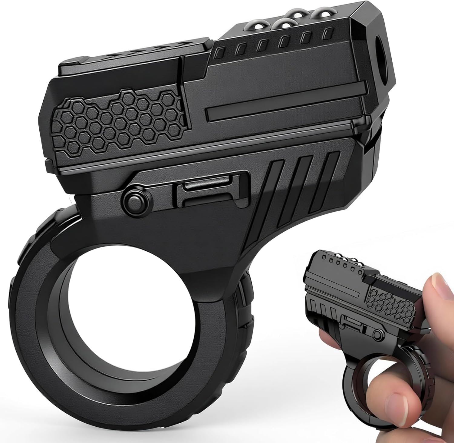 Amazon.com: Fidget Slider Finger Ring Clicker Roller Toy Fidget Pistol ...