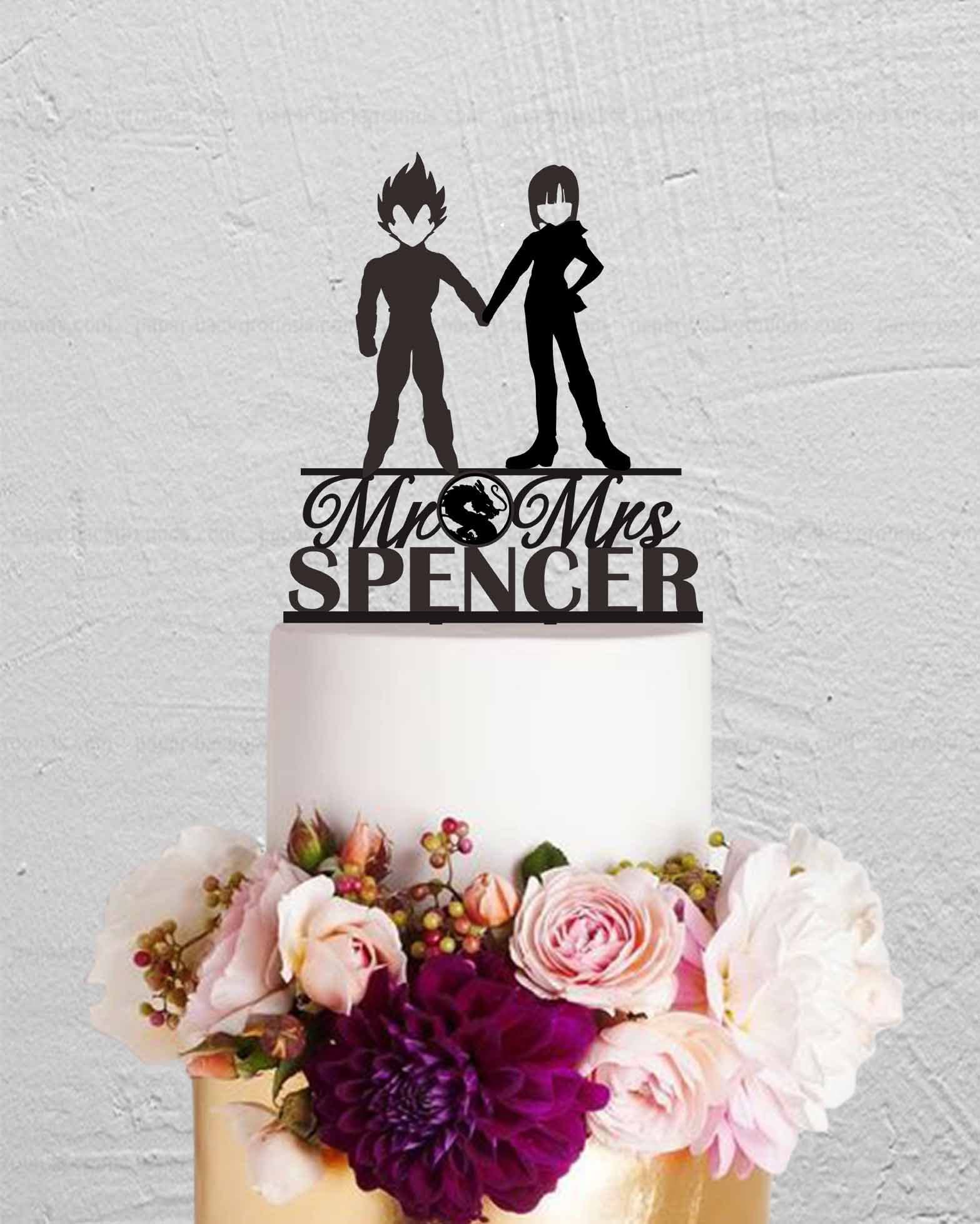 Buy Vegeta Wedding Cake Topper - Bulma Cake Topper - dragonball Cake ...