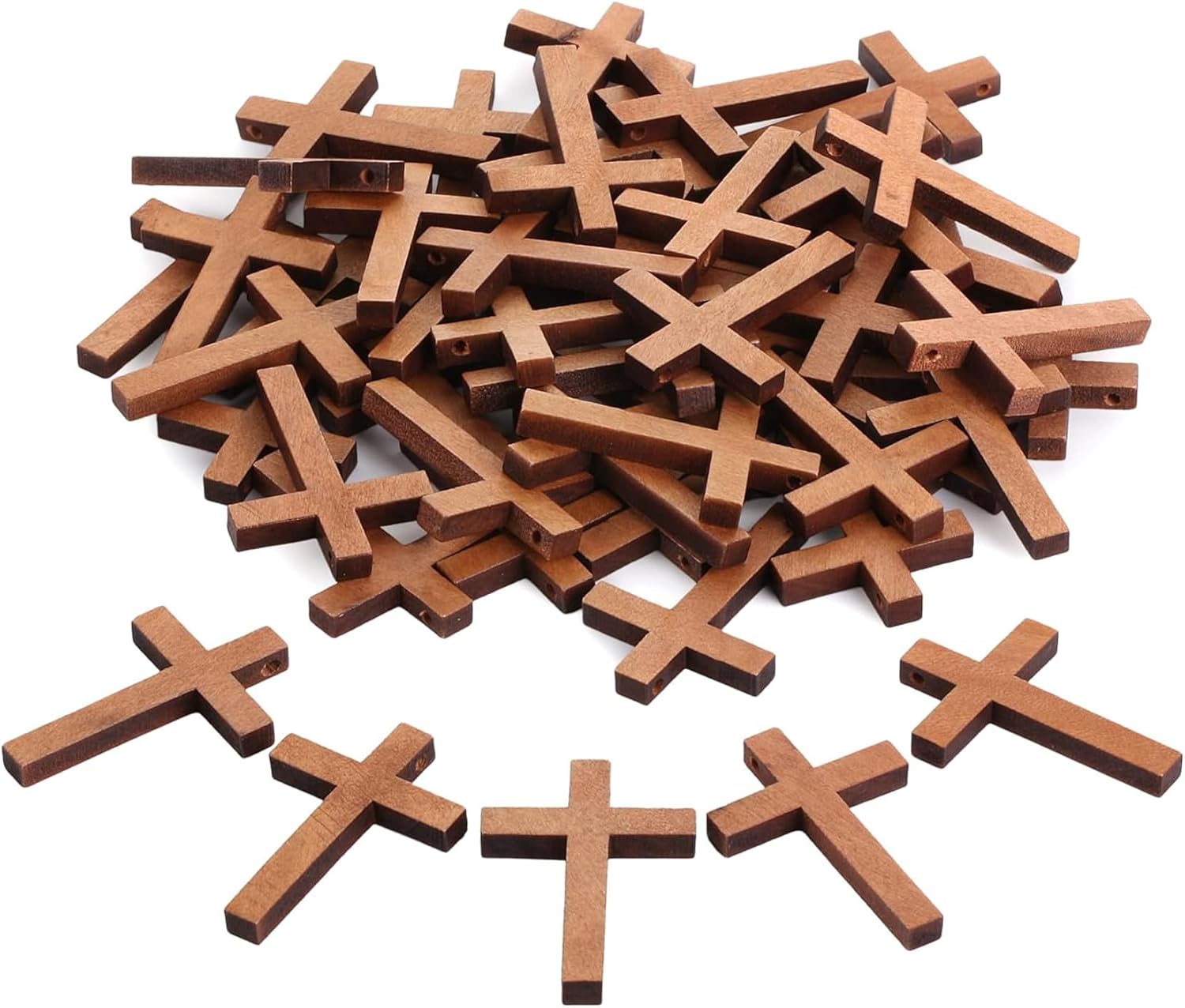 Amazon.com: Hufopik 400 Pack Wooden Crosses, 1.2x1.7 Inches, Small ...