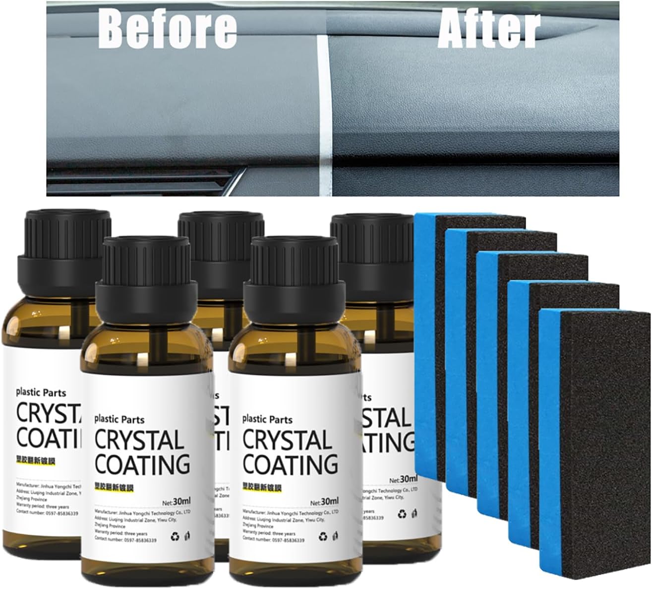Amazon.com: XIRUJNFD Crystal Coating for Car Plastic Parts, Crystal ...