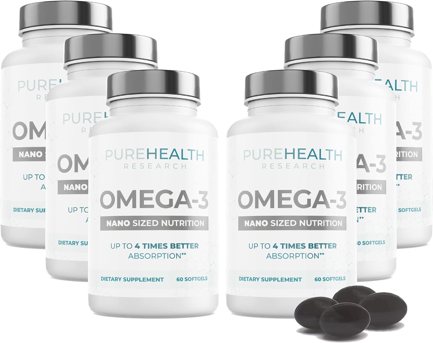 Amazon.com: PUREHEALTH RESEARCH Nano Omega 3 Mini Softgels - Omega 3 ...